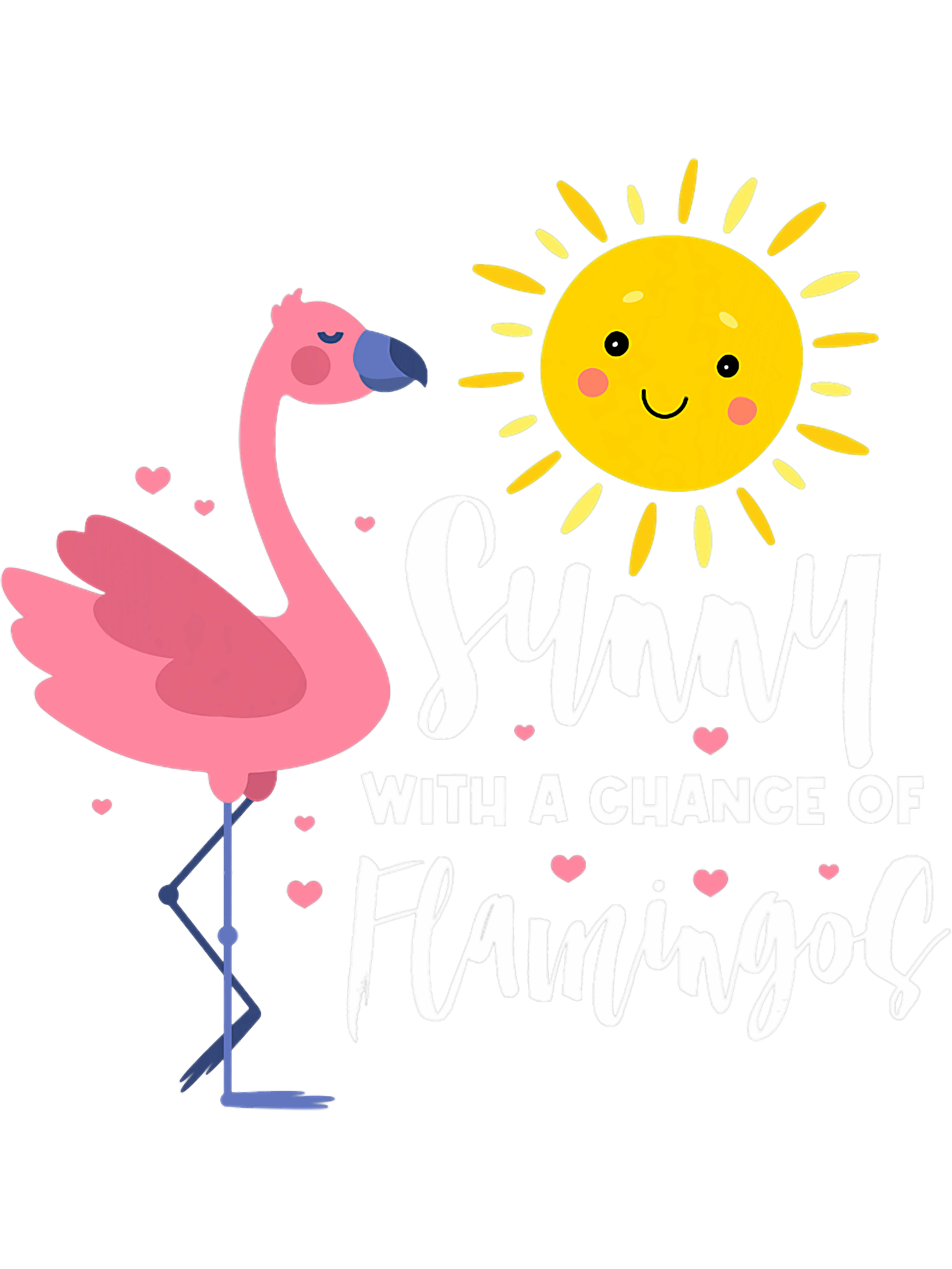 Flamingo Pink Bird Funny Sunny With A Chance of Flamingos PN | Inspire ...