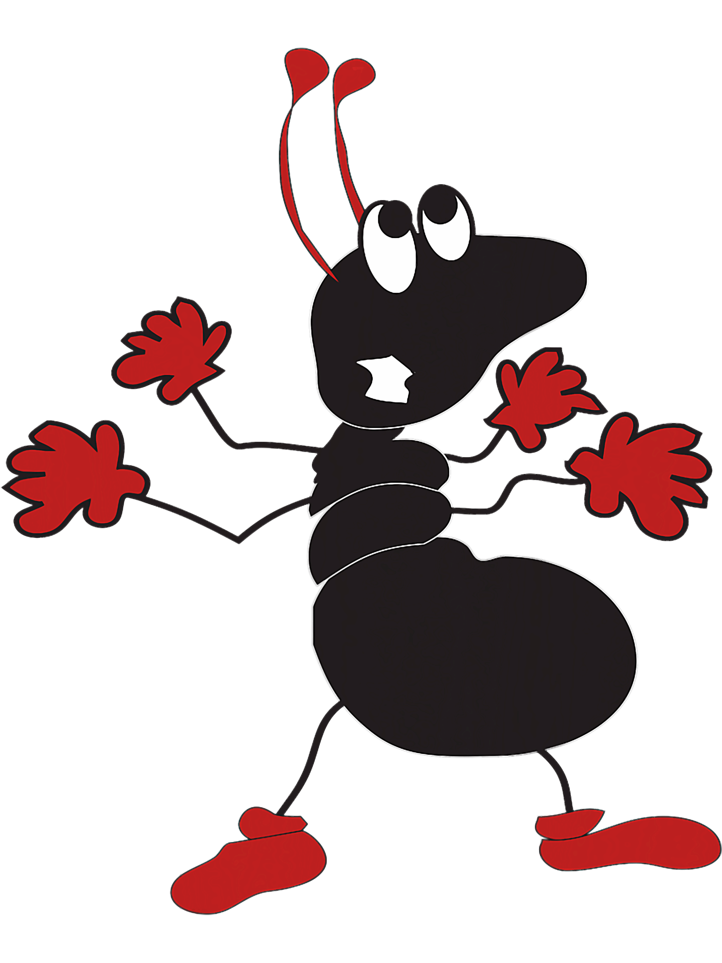Funny Ant Cartoon Character PNG T-Shirt | Inspire Uplift