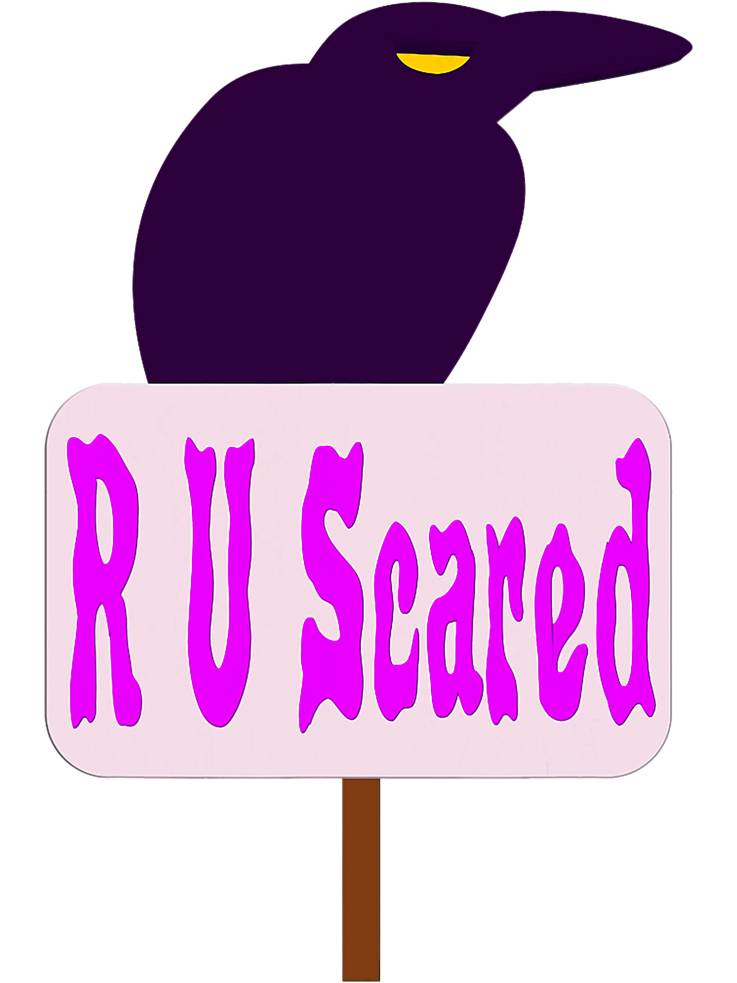 R U Scared Halloween Crow Sign Png T Shirt Inspire Uplift