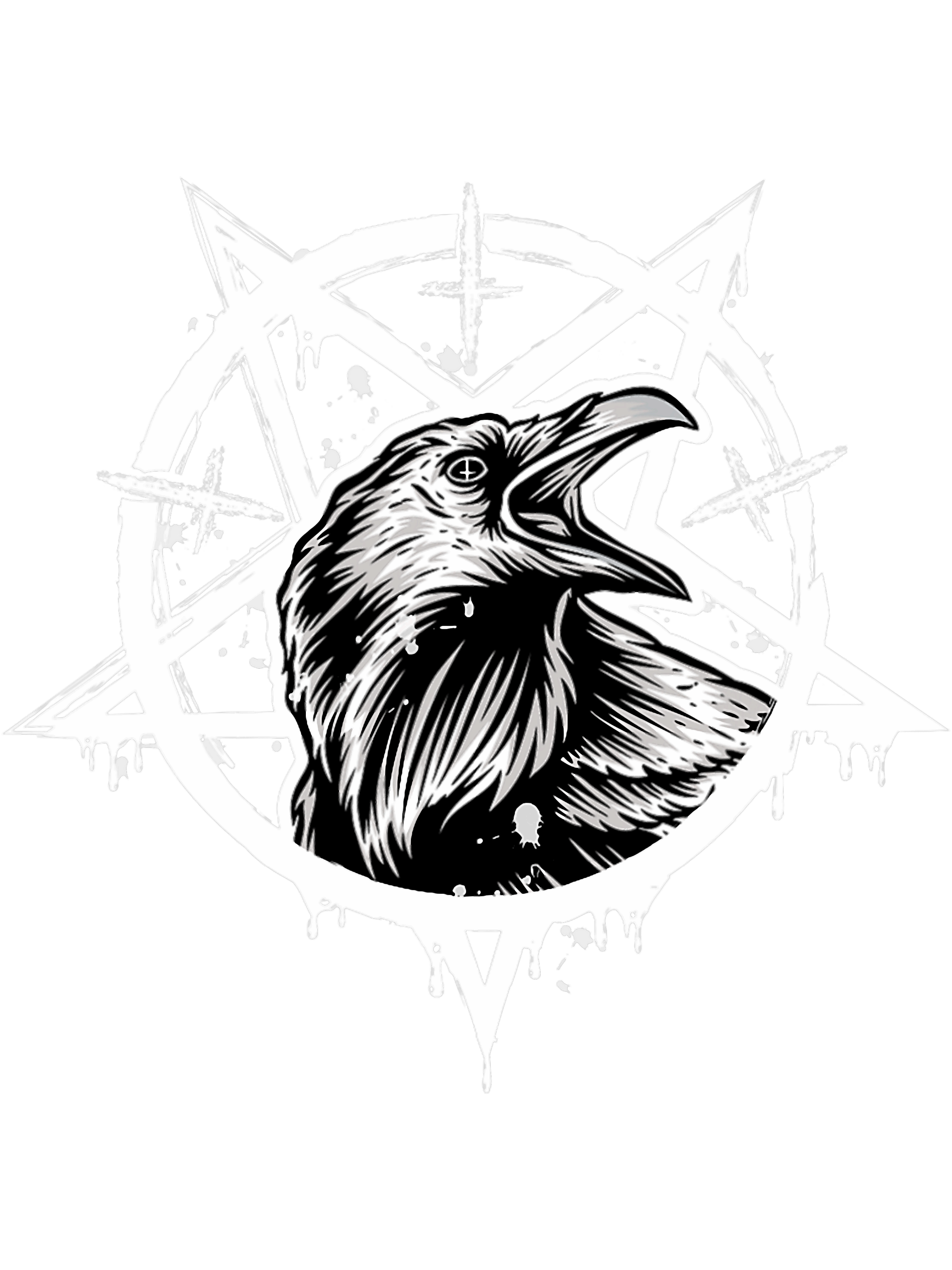Satanic Crow Pentagram Aesthetic Occult Satan Raven Death PN | Inspire ...