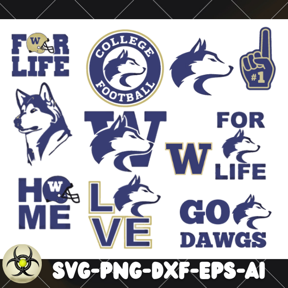 Go Dwags svg, WASHINGTON HUSKIES SVG,BUNDLE LOGO WASHINGTON - Inspire ...