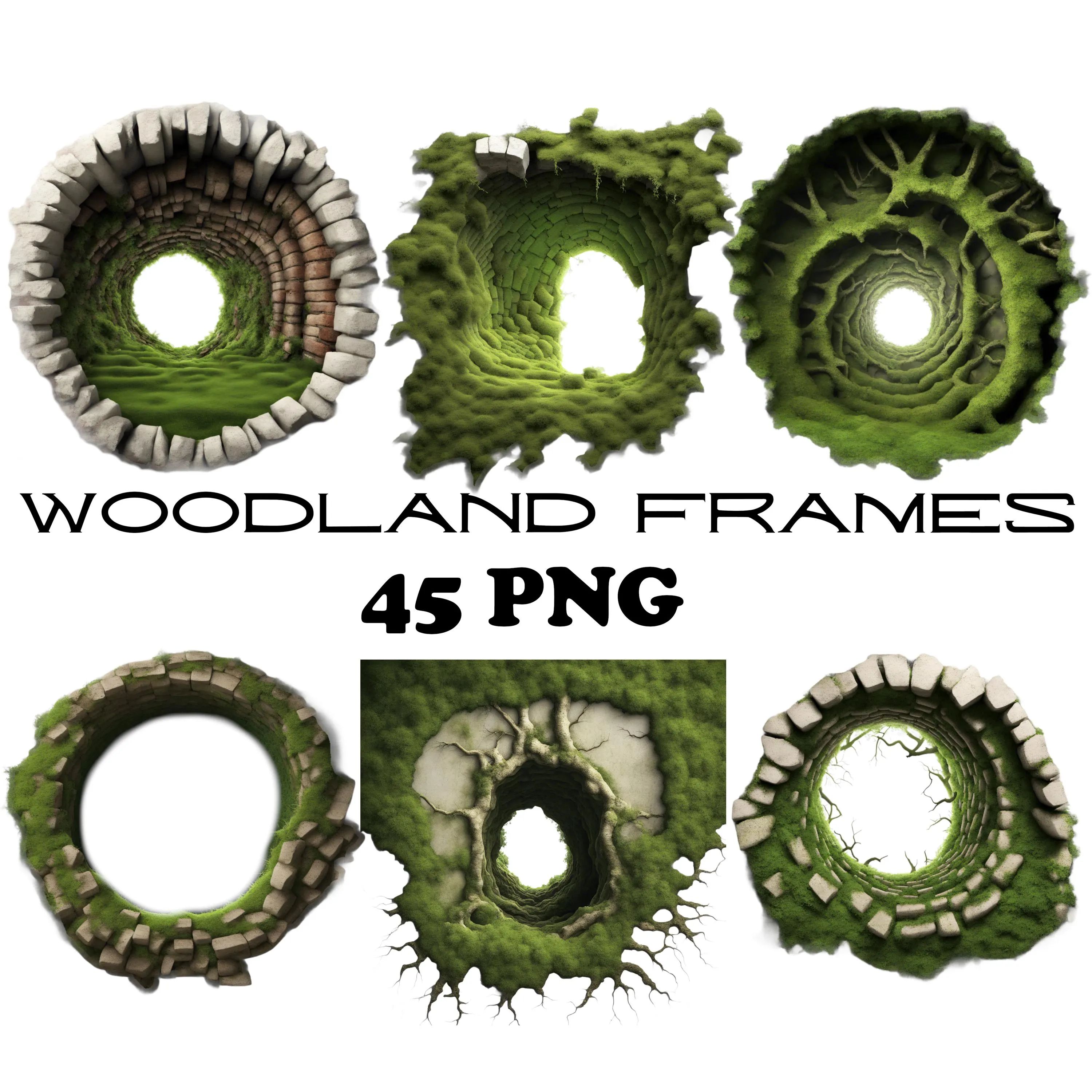 Woodland Border Frames Photo Images PNG Green Forest Overlay | Inspire ...
