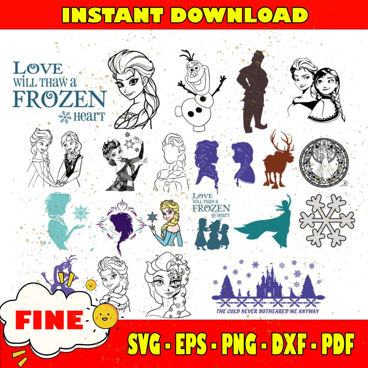 Frozen, Bundle file, Frozen character, Elsa, Anna, Princess, | Inspire ...