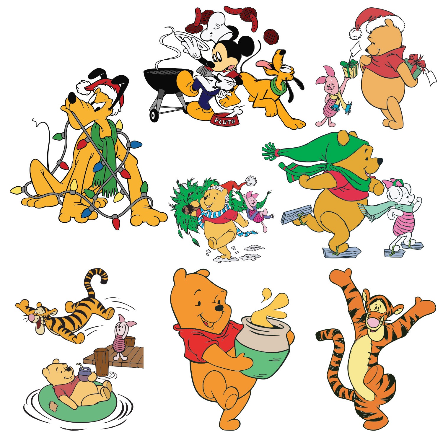 Disney Character Bundle Svg, Disney Svg, Pluto Svg, Mickey S | Inspire ...