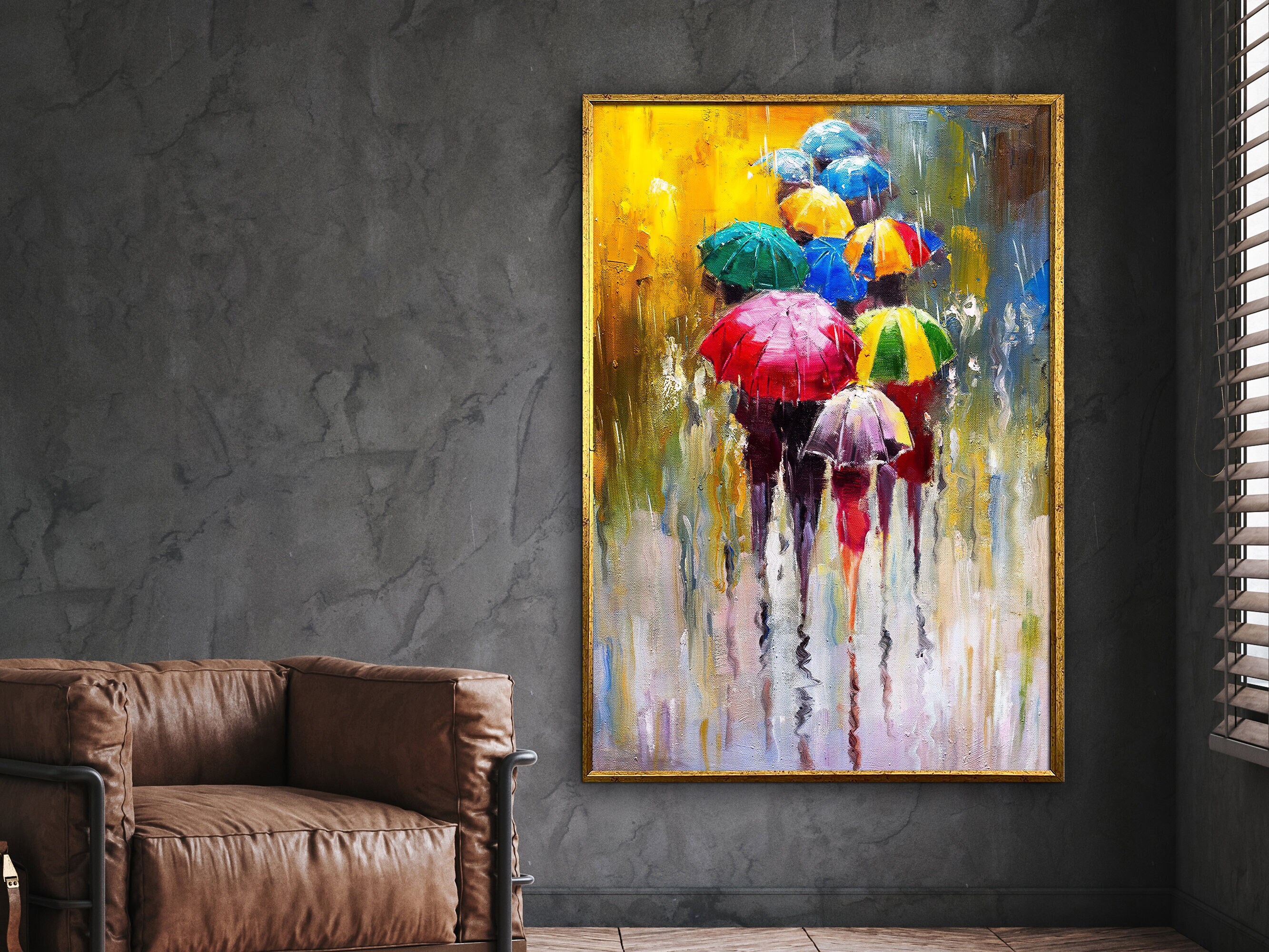 colorful art painting, colorful umbrella canvas art, abstrac - Inspire ...