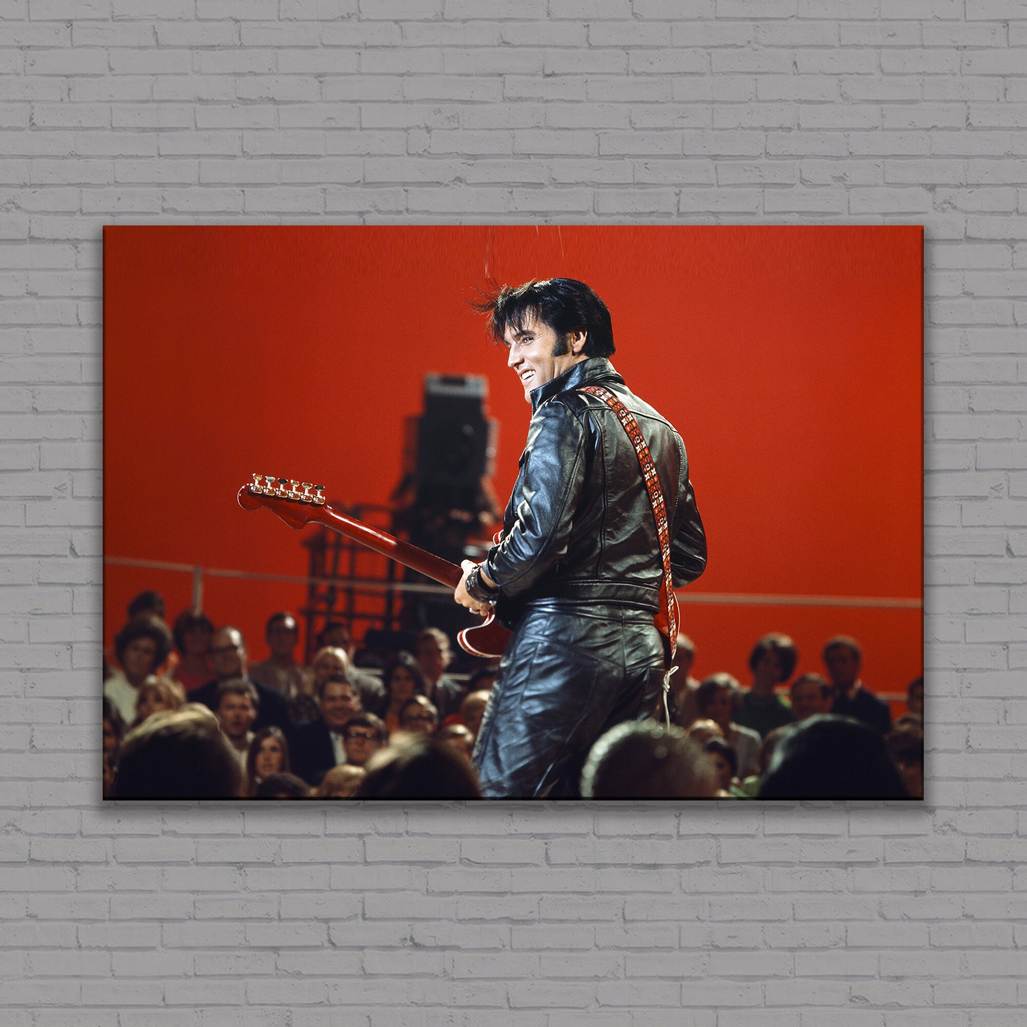 Elvis Presley Canvas, American Singer in Red Background Post | Inspire ...