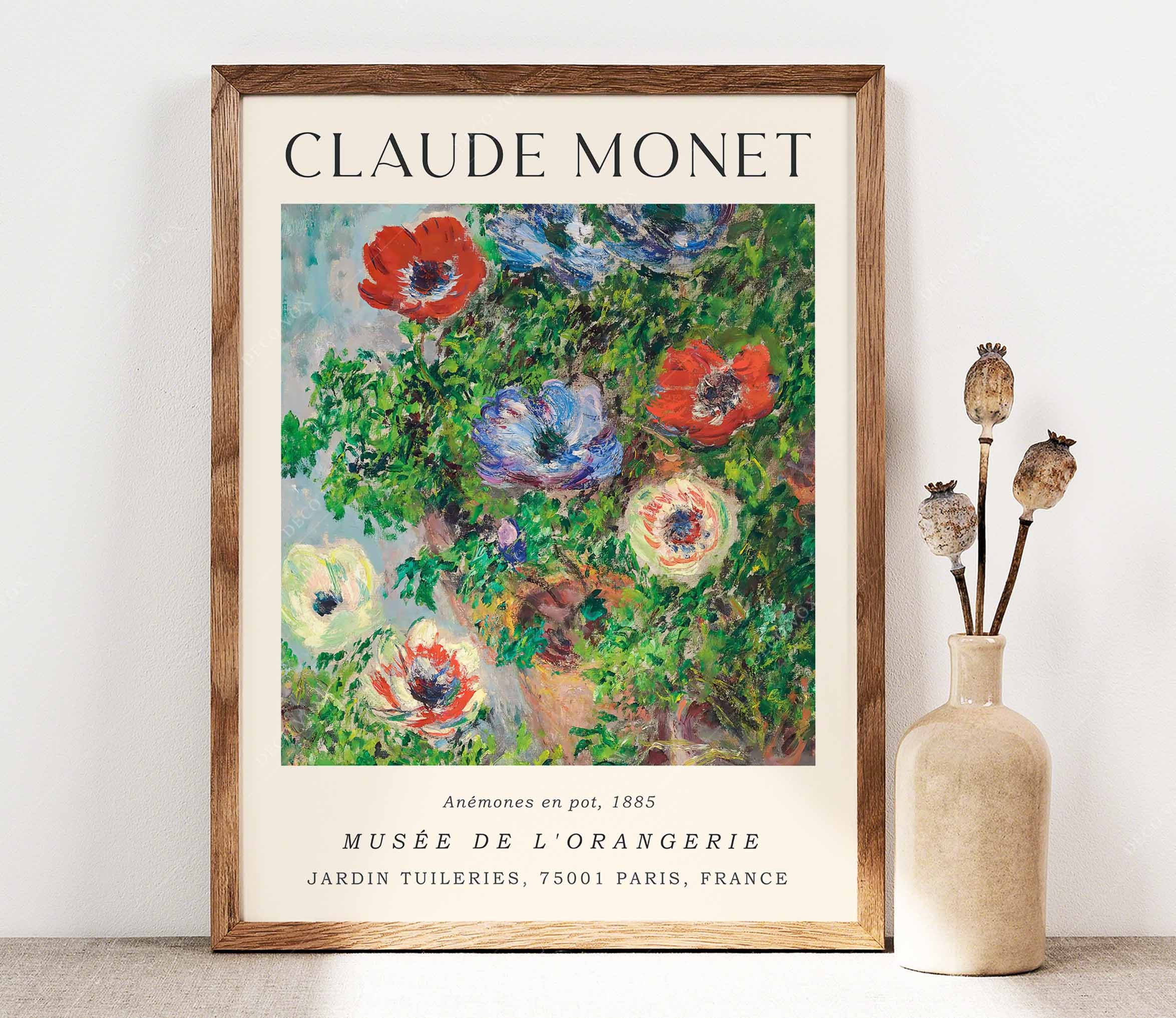Claude Monet Anemones in Pot Print, Flowers Poster, Monet Wa | Inspire ...