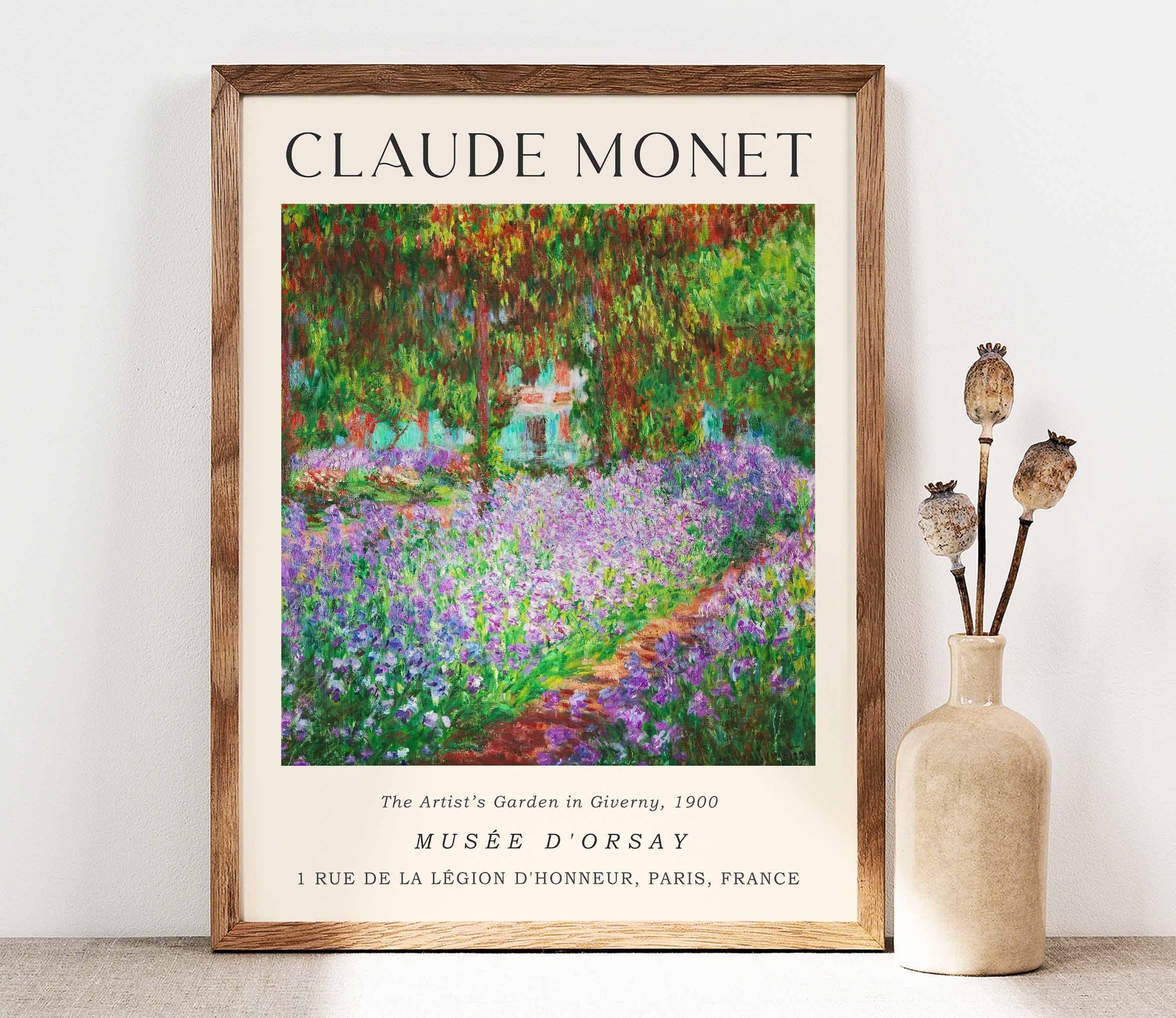 Claude Monet The Artists Garden in Giverny Poster, Monet Wal | Inspire ...