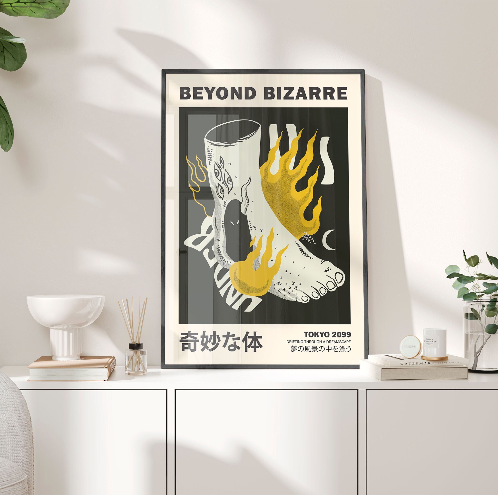 Beyond Bizarre Poster, Surreal print, Bizarre body foot on f - Inspire ...