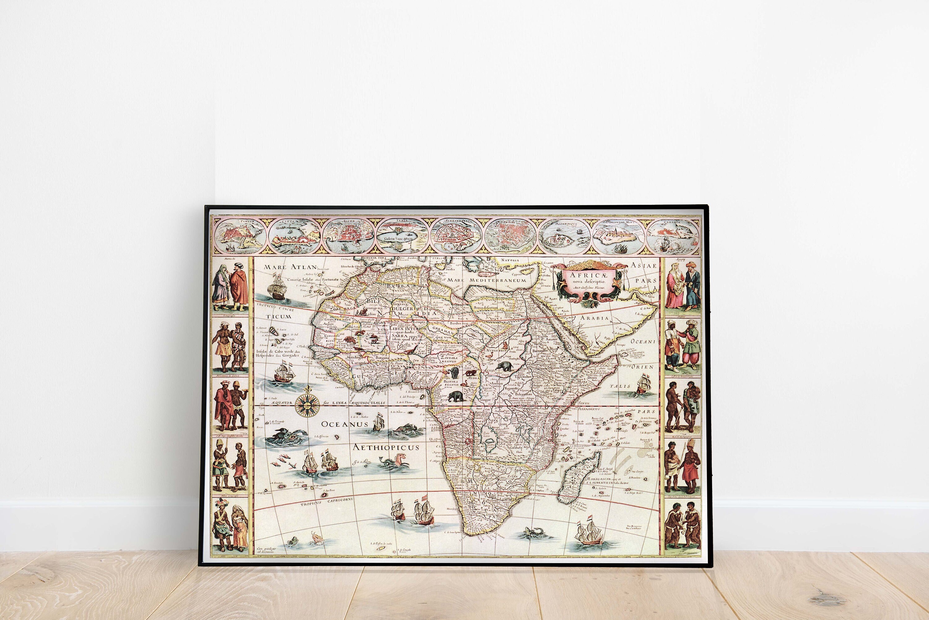 Vintage African Map, World Map, Antique Maps, 1690, Old Worl | Inspire ...