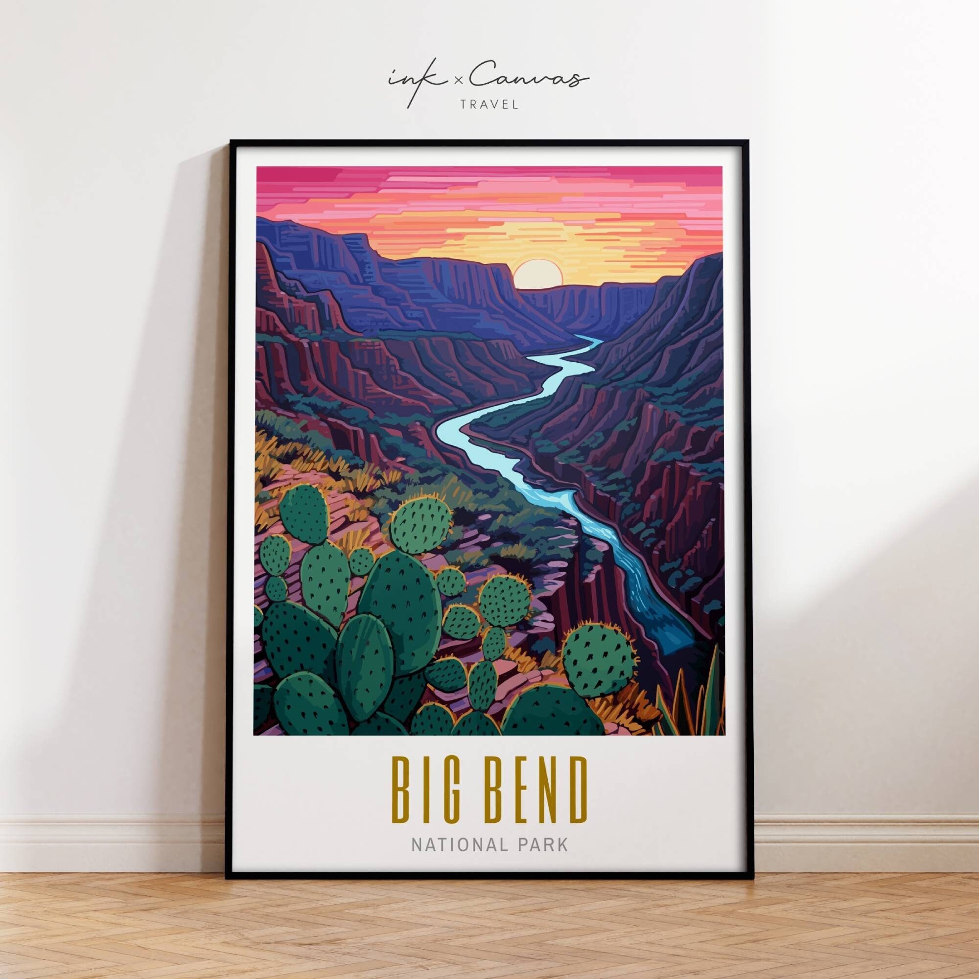 Big Bend National Park Poster Canyon Wall Art Texas Mountain | Inspire ...