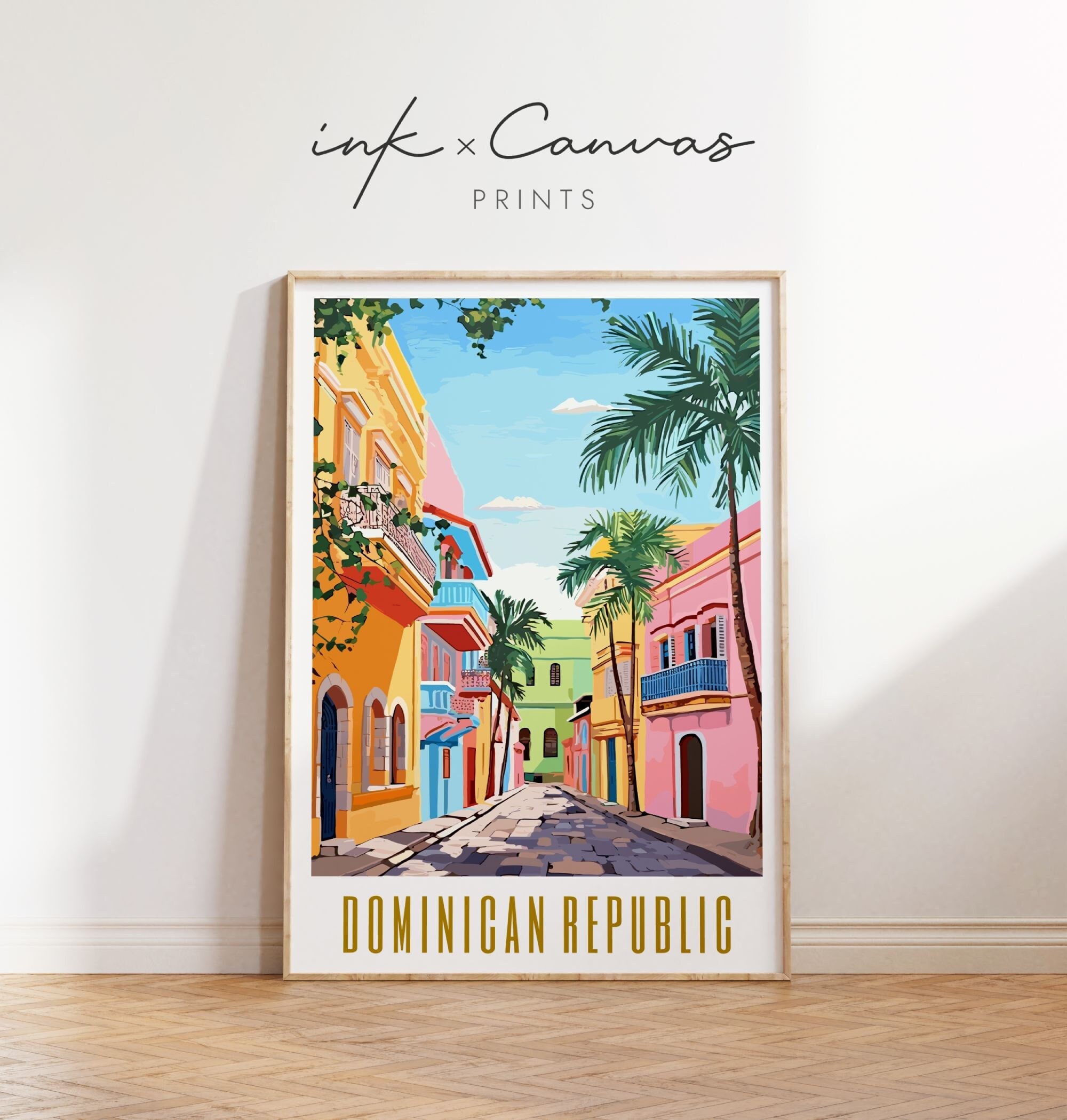 Dominican Republic Travel Poster Maximal Decor Mid Century M | Inspire ...