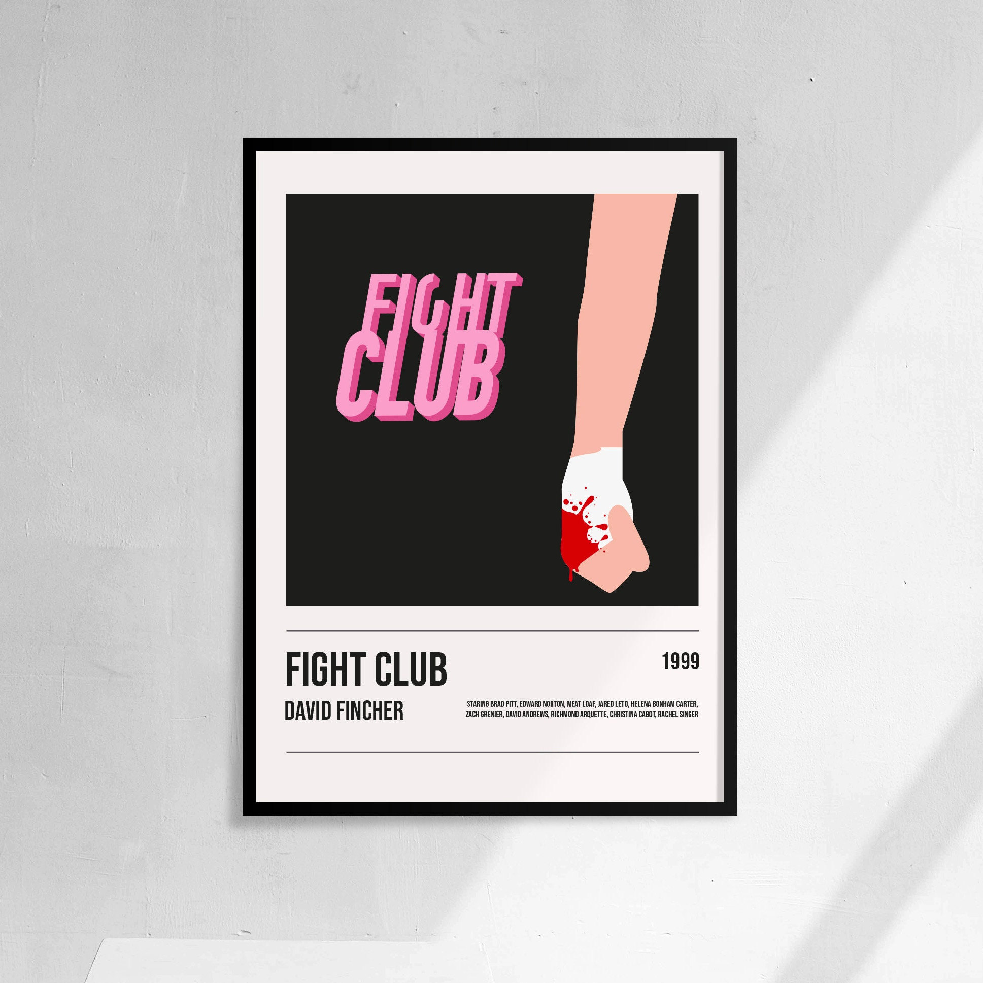 Fight Club Movie Poster Minimalist Print Art - David Fincher - Inspire ...