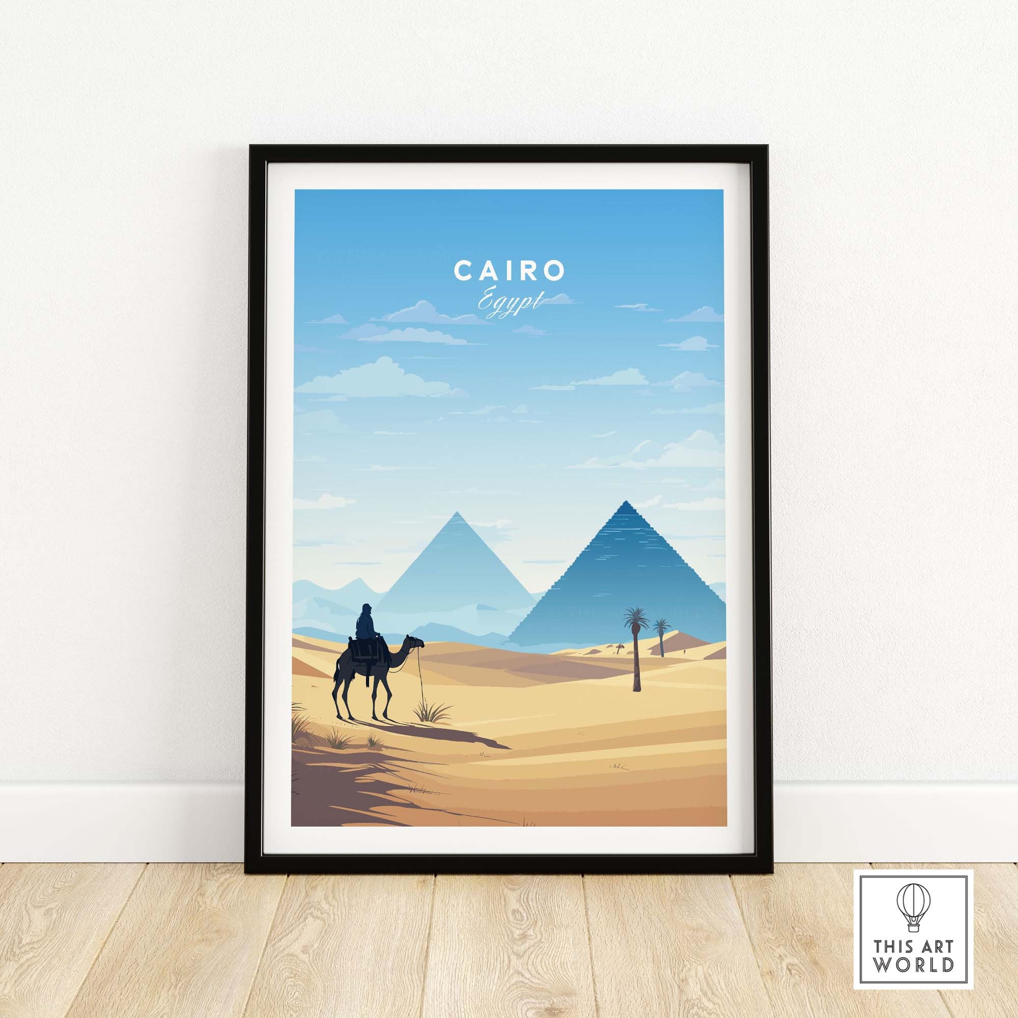 Cairo Poster - Pyramids Travel Poster Birthday present Wed - Inspire Uplift