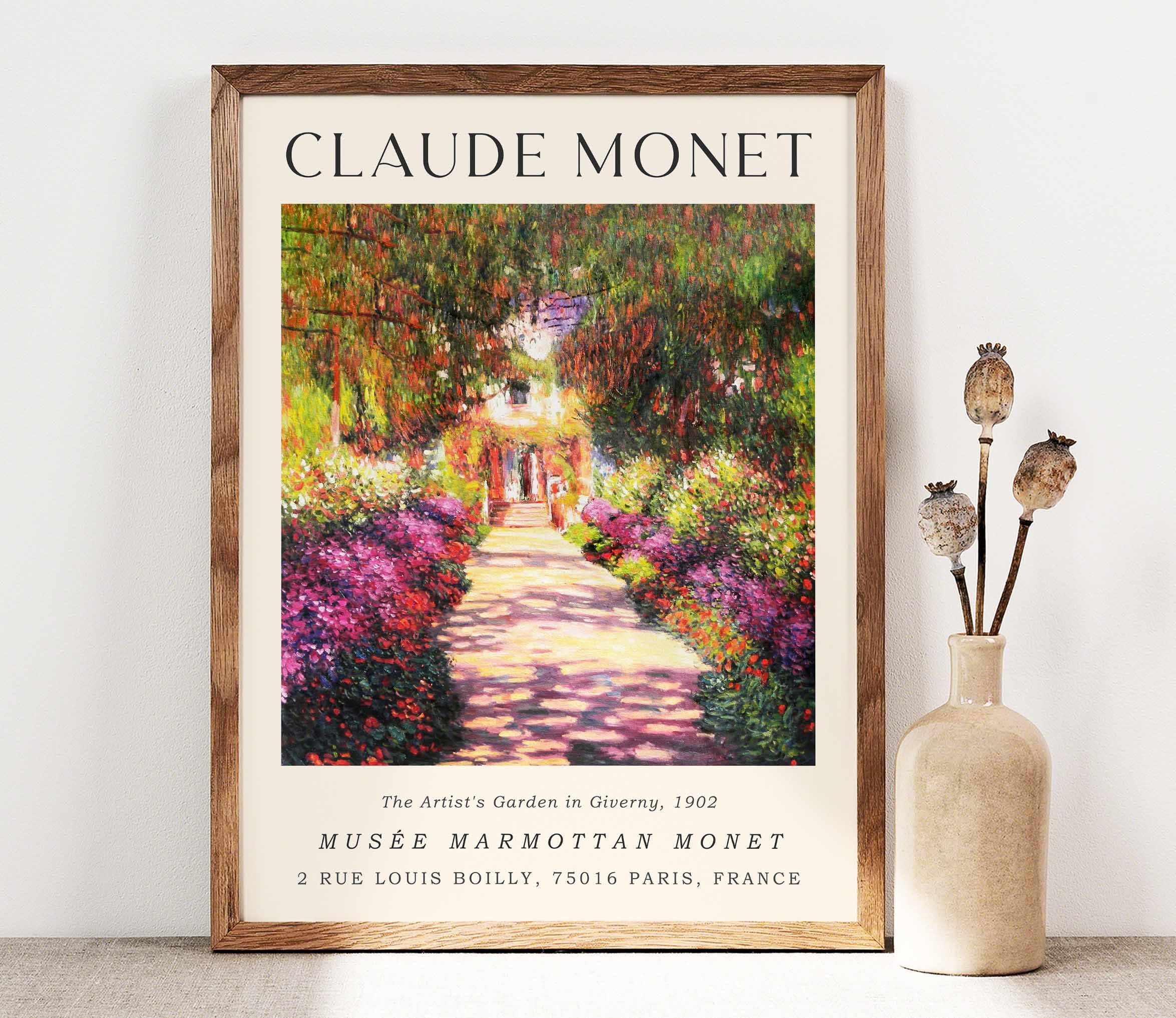 Claude Monet The Artists Garden in Giverny, Poster, Monet Wa | Inspire ...