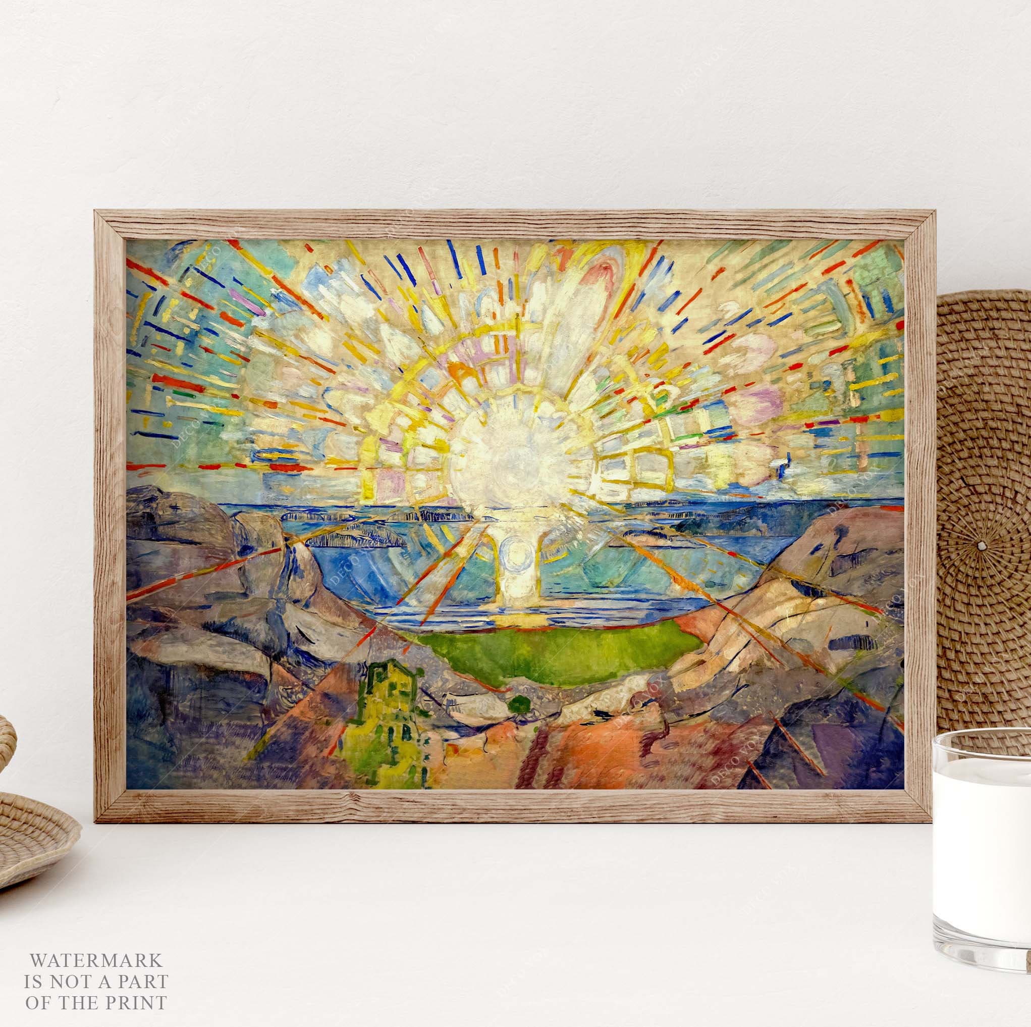 Edvard Munch's Solenintro The Sun Print, Sunshine Poster, Su | Inspire ...