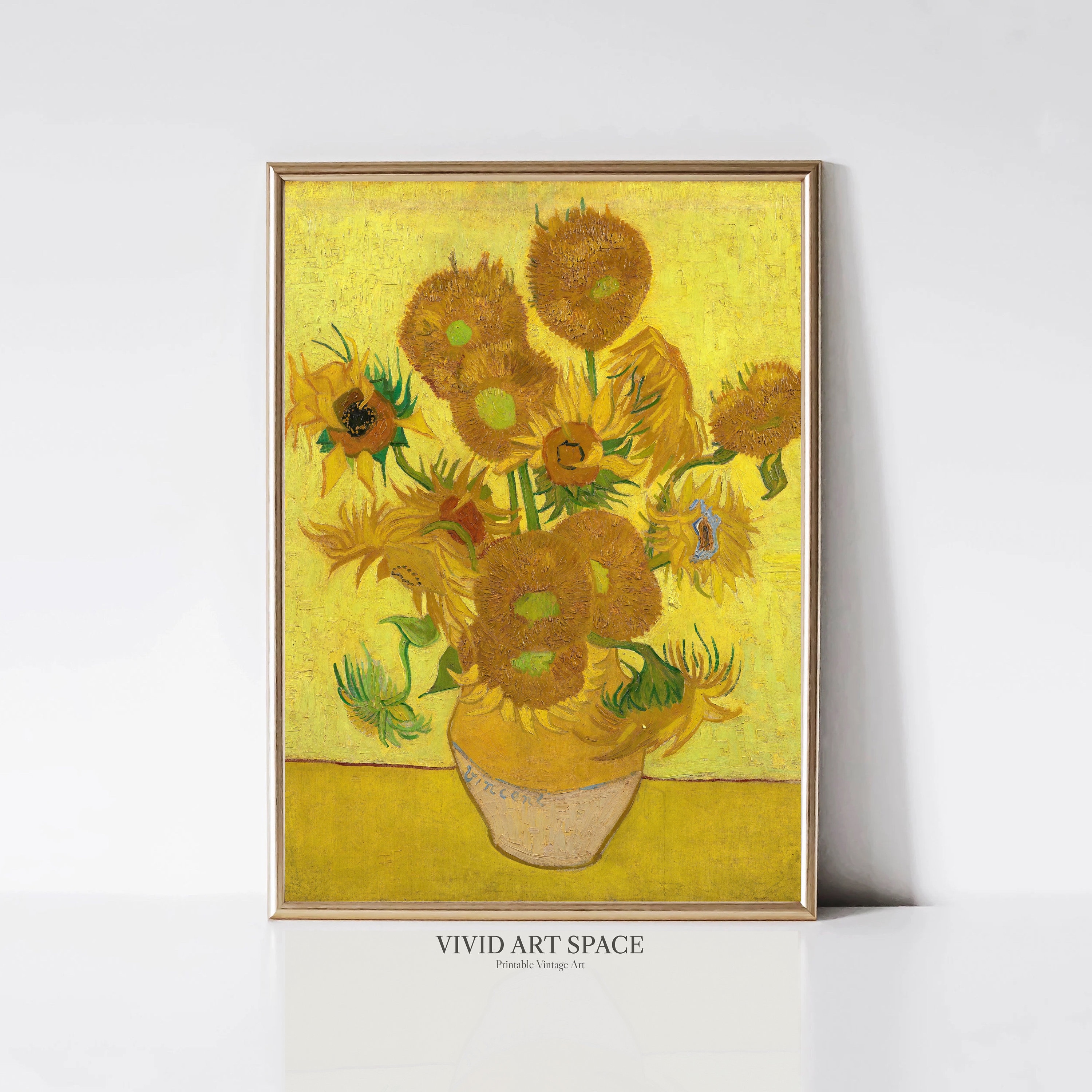 Vincent van Gogh Sunflowers Impressionist Floral painting - Inspire Uplift
