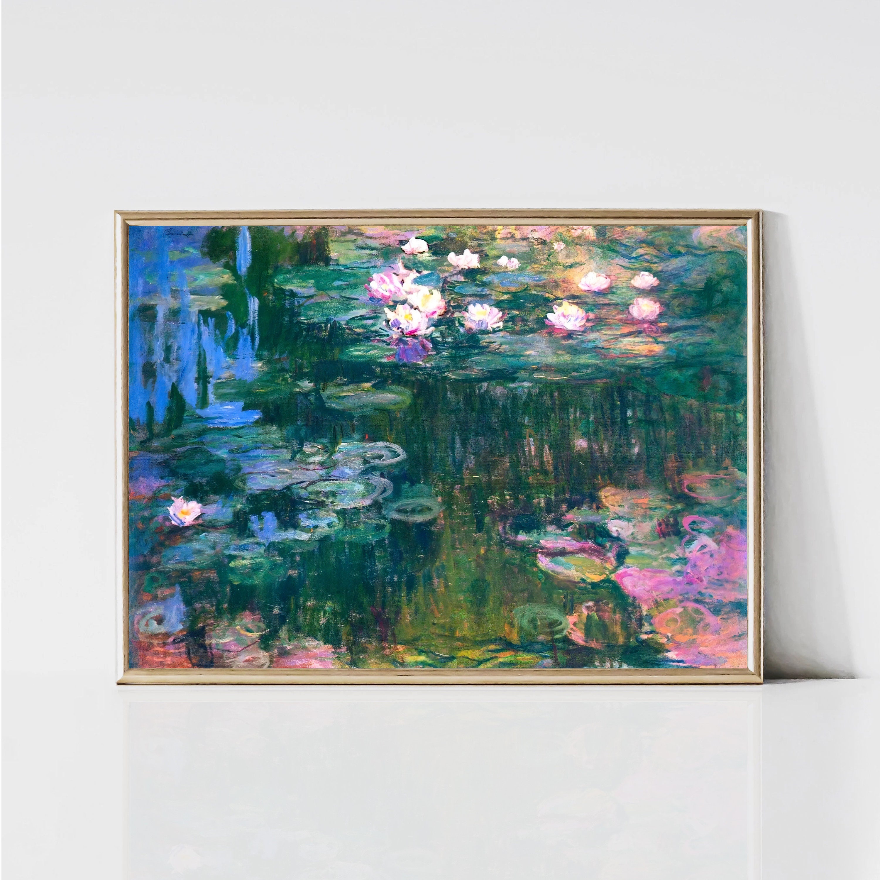 Claude Monet Water Lilies Impressionist Landscape Painting | Inspire Uplift