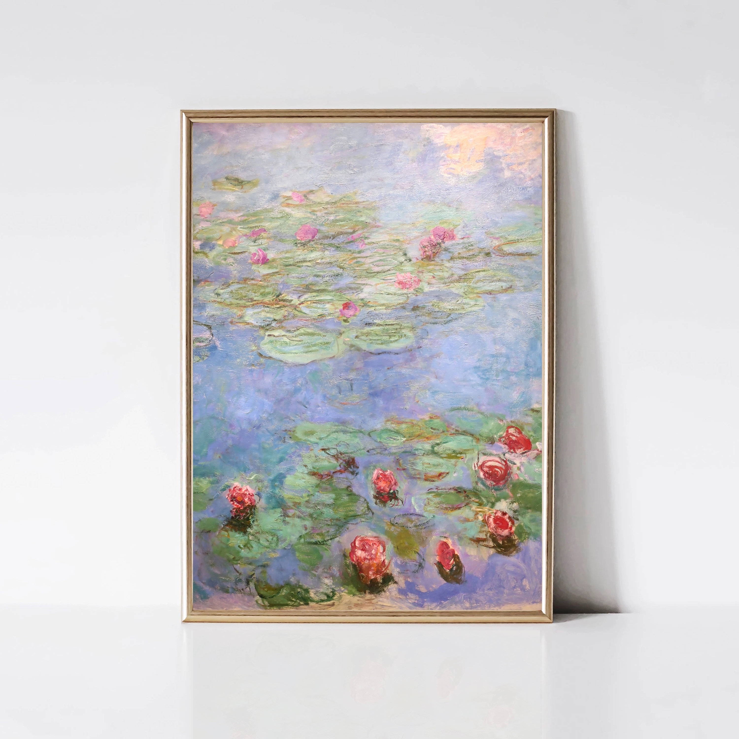 Claude Monet Water Lilies Impressionist Landscape Painting | Inspire Uplift