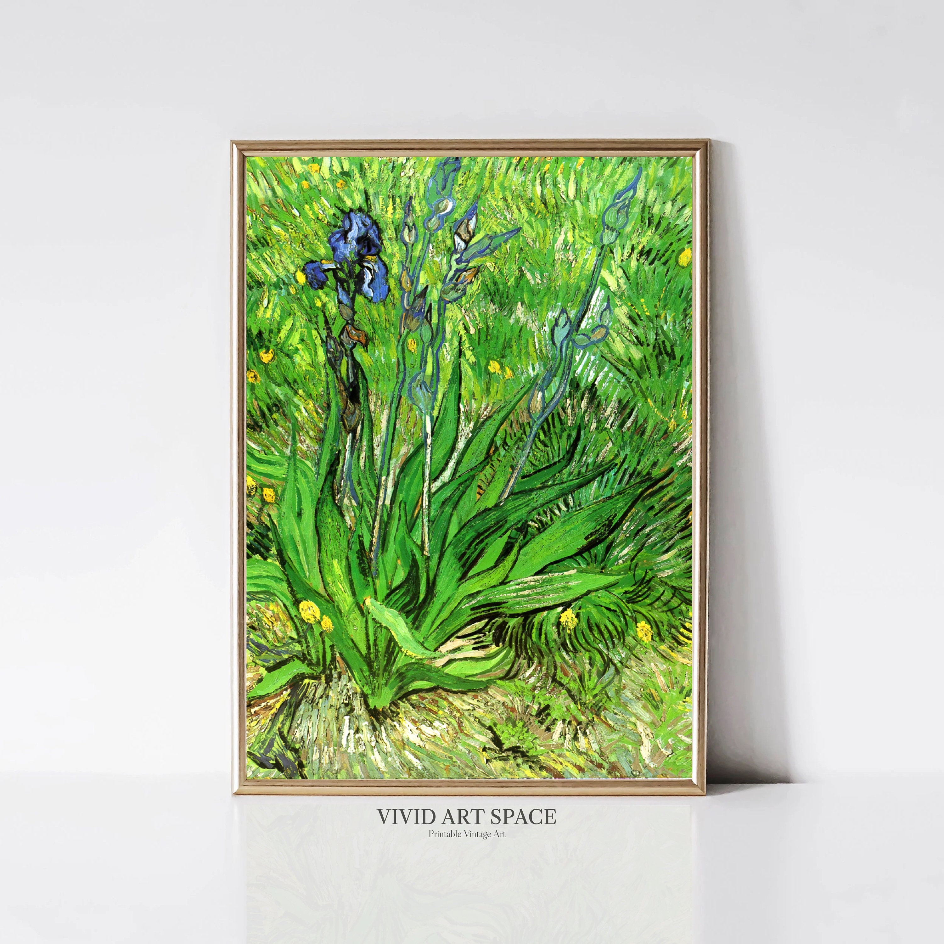 The Iris by Vincent van Gogh Impressionist Floral Painting | Inspire Uplift