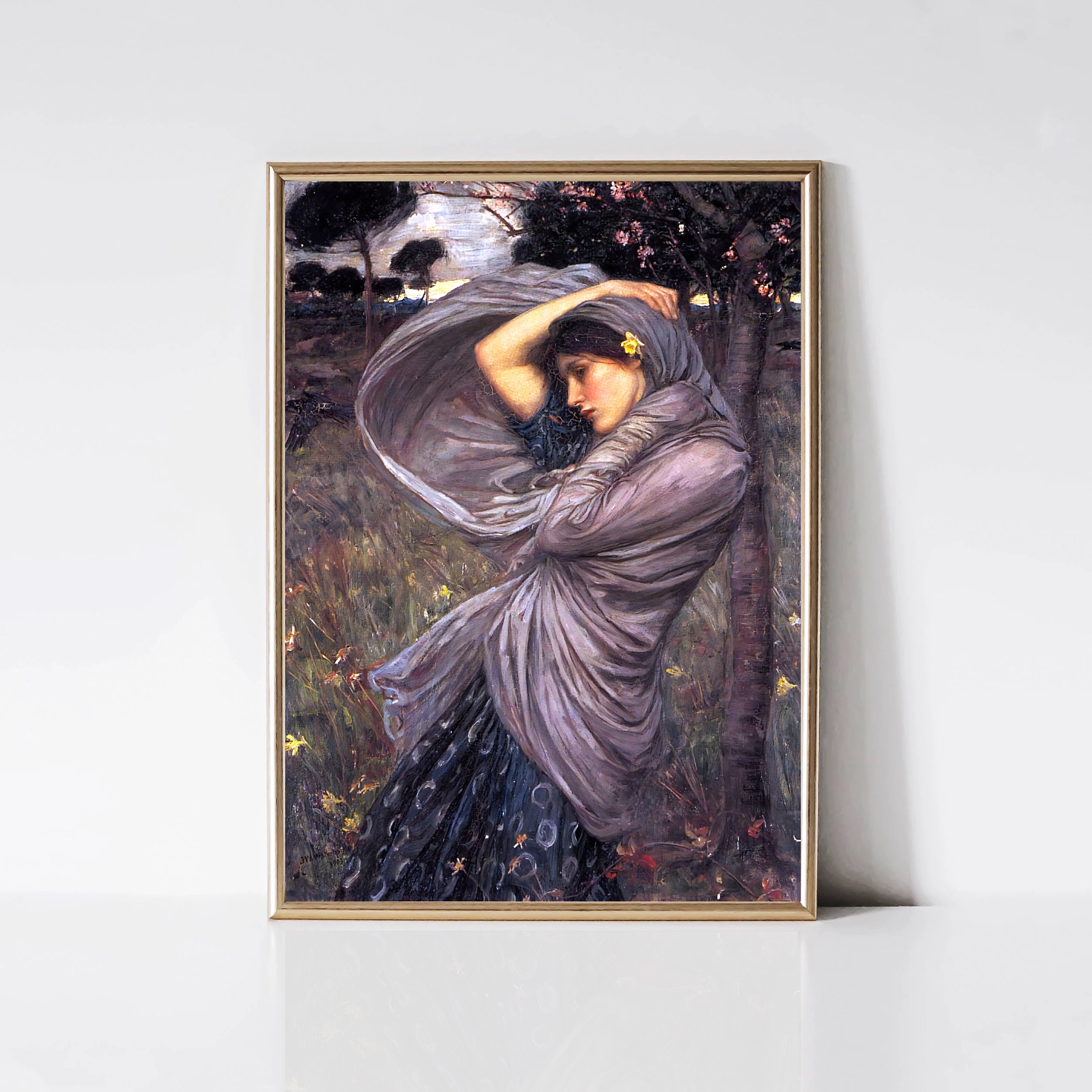 Boreas by John William Waterhouse Pre-Raphaelite Art Print | Inspire Uplift