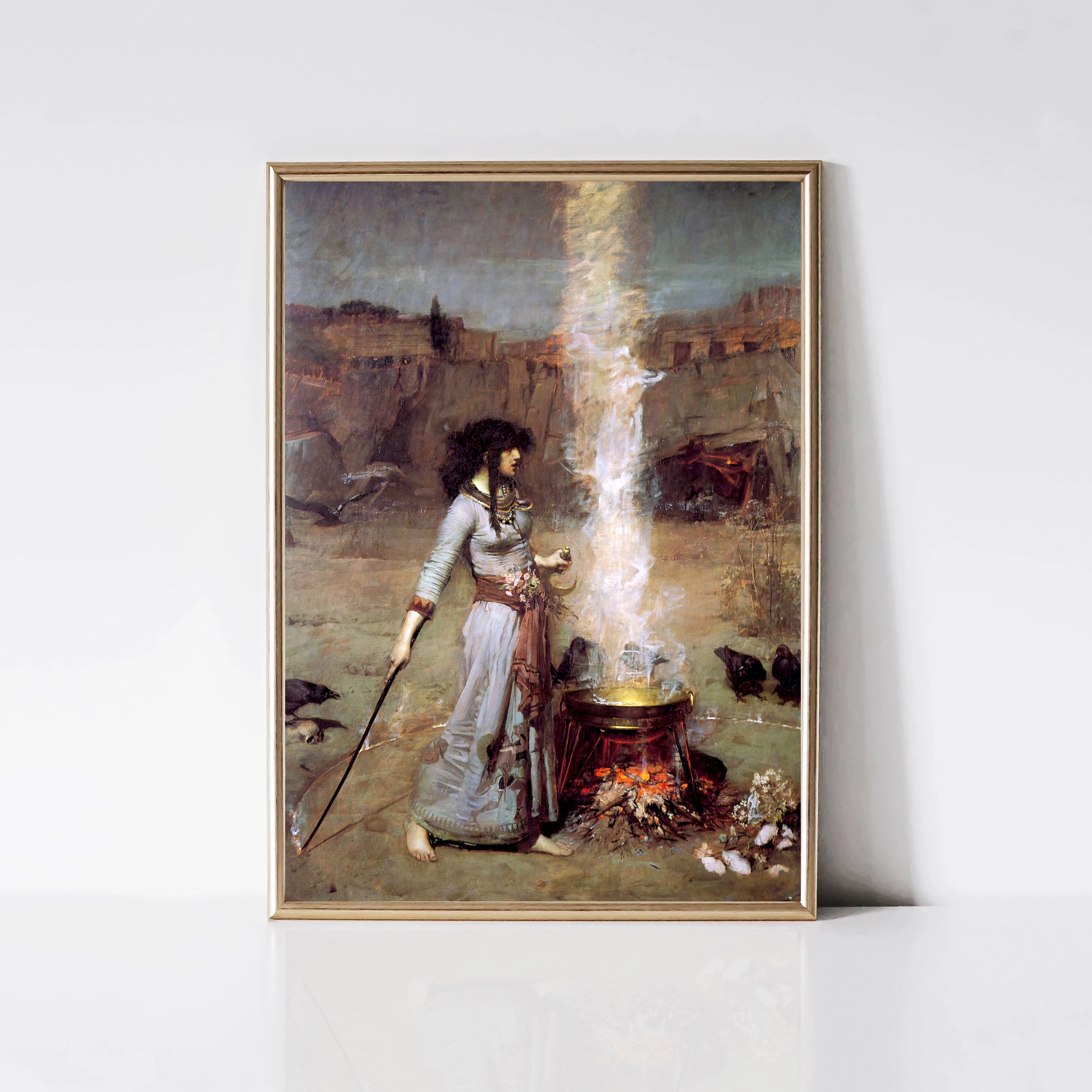 The Magic Circle by John William Waterhouse Pre-Raphaelite - Inspire Uplift