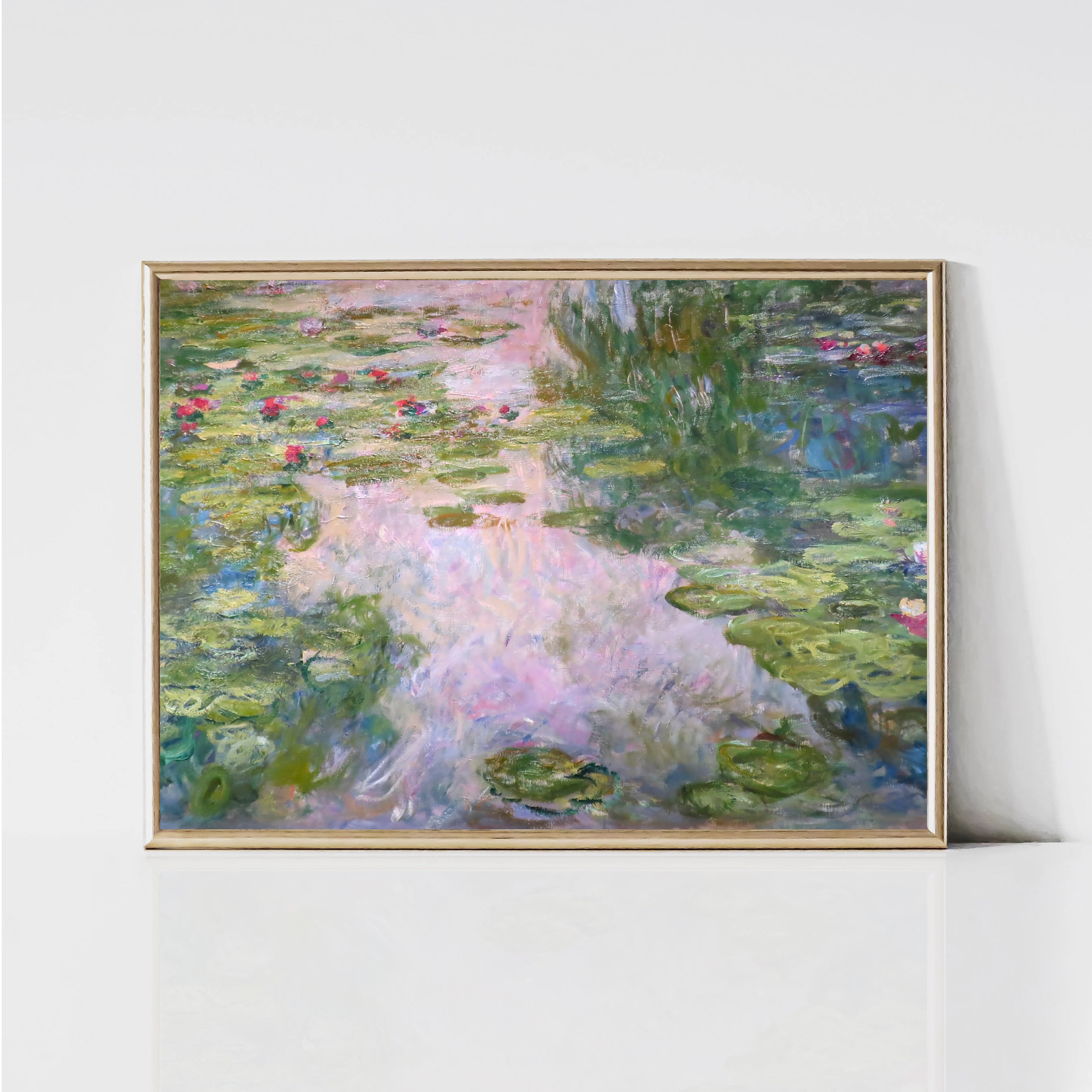 Claude Monet Water Lilies Impressionist Landscape Painting - Inspire Uplift