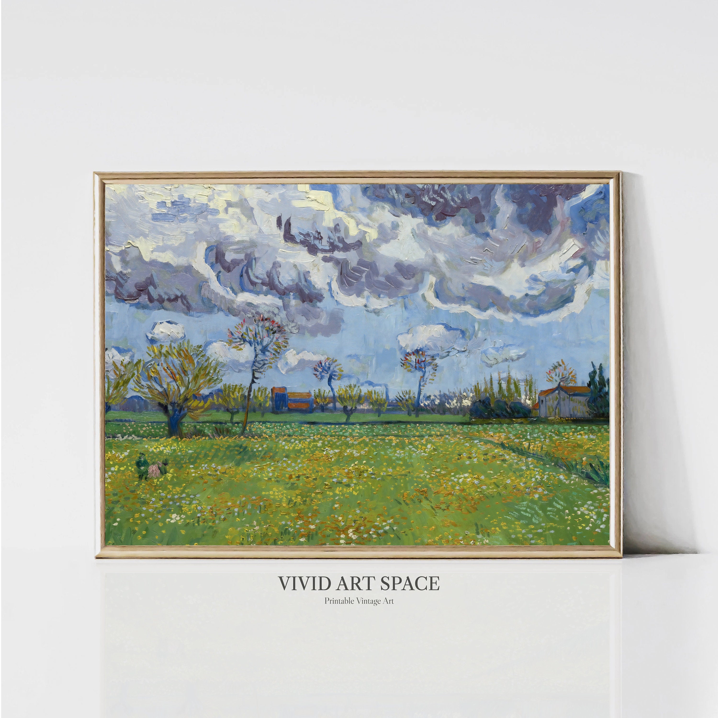 Landscape Under a Stormy Sky by Vincent van Gogh Impression - Inspire ...