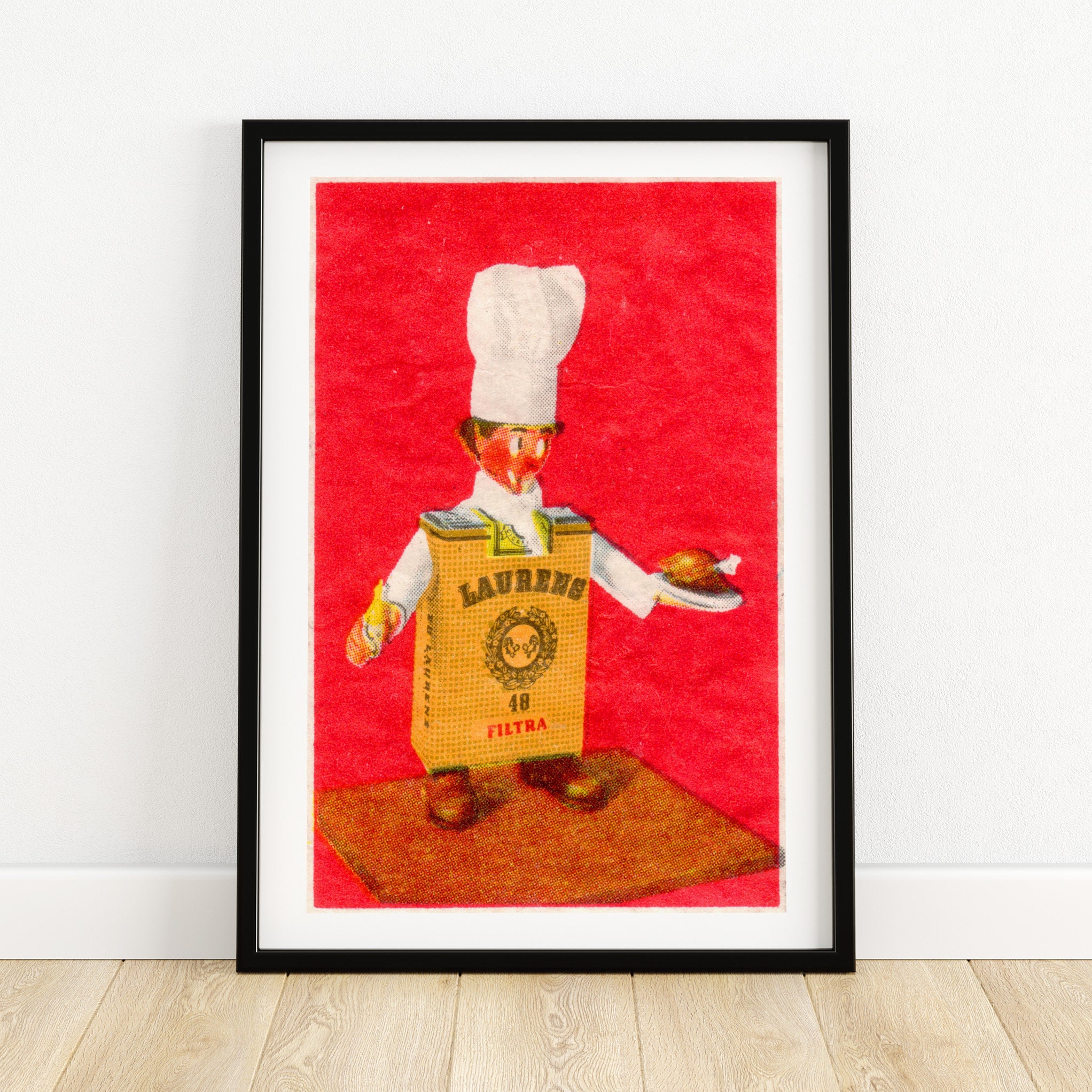 Cigarette Packet Chef - Matchbox Print A4 Size - France Wal - Inspire ...