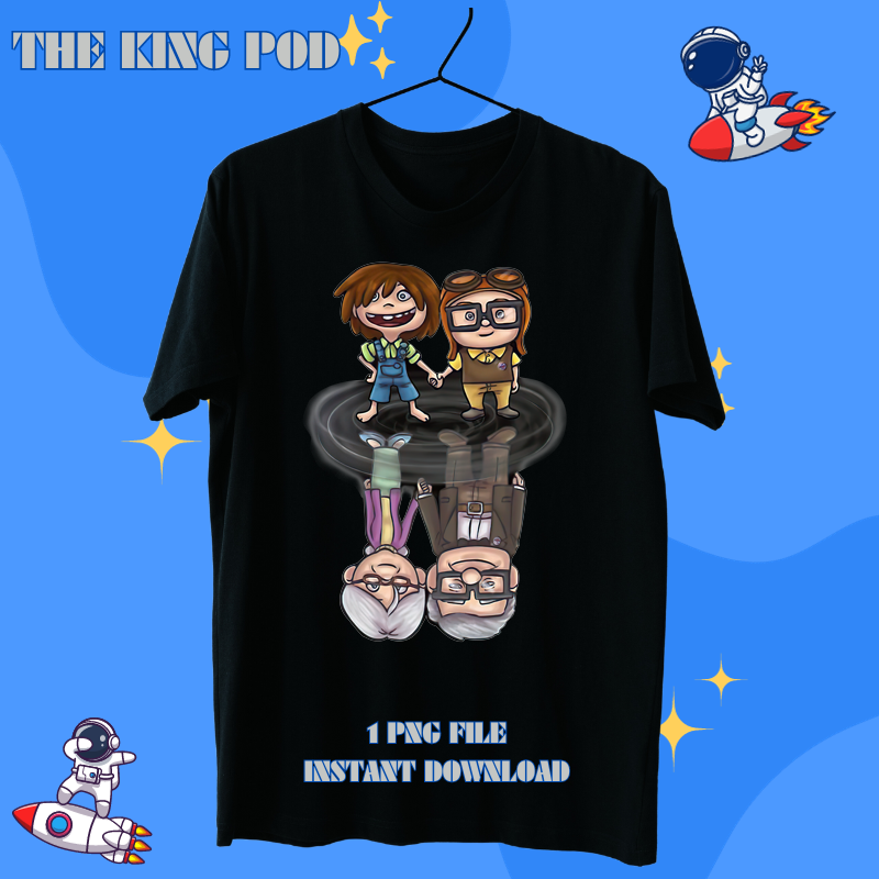 Cute Pixar Up Carl Fredricksen & Ellie Fredricksen Water Mir | Inspire ...