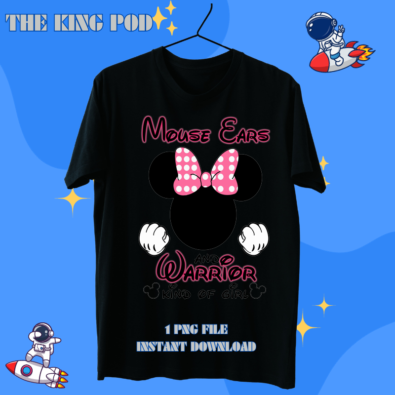 Minnie Mouse Ears And Warrior Kind Of Girl Breast Cancer Awa | Inspire ...