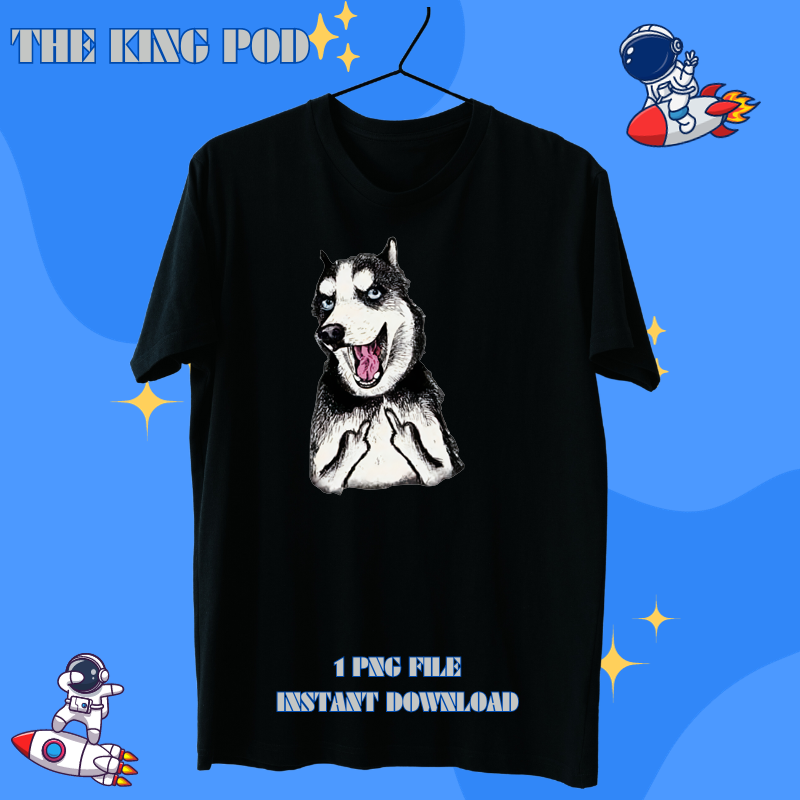 Husky With Middle Finger Pocket | Inspire Uplift