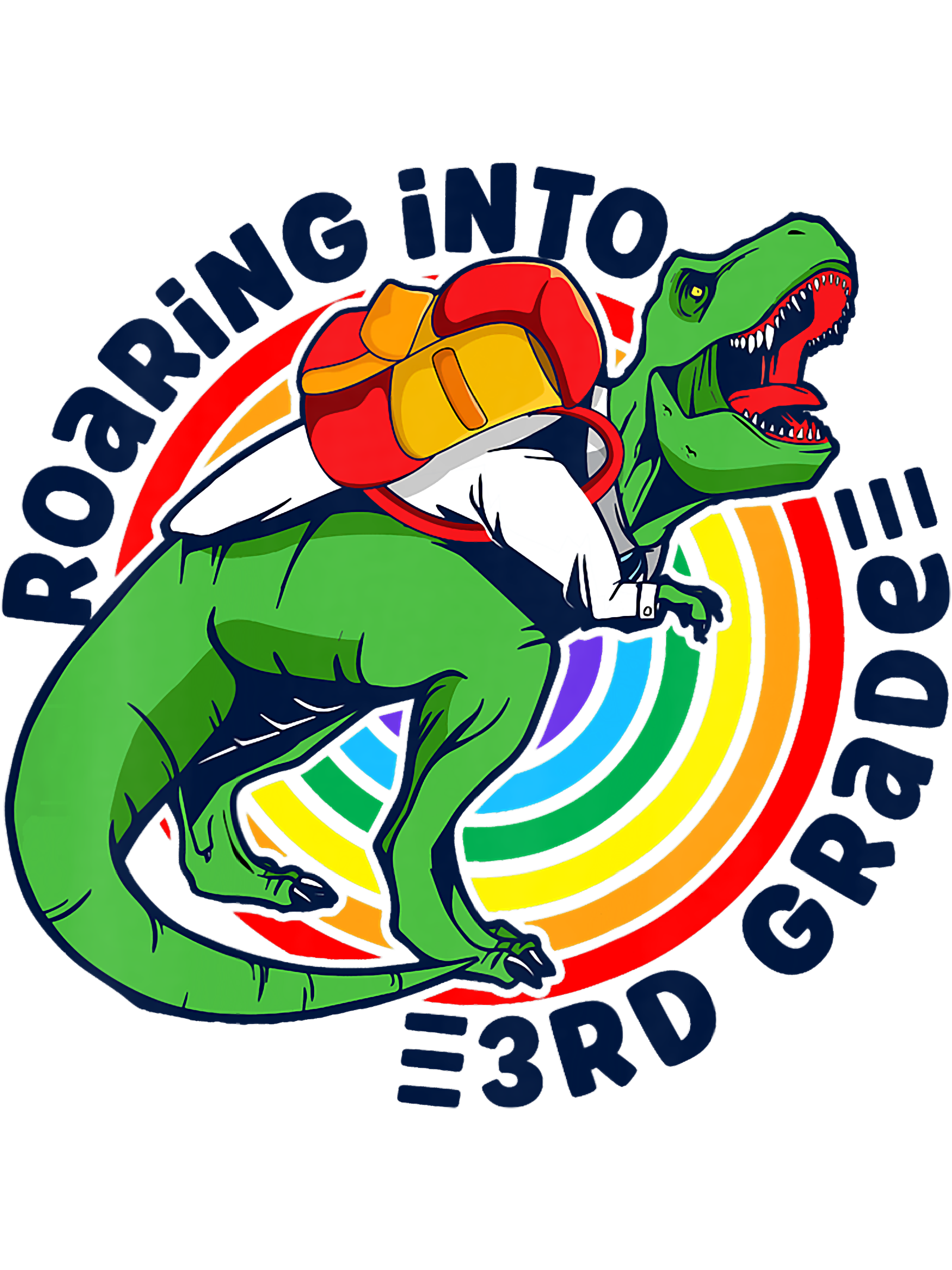 Kids 3rd Grade Dinosaur Roaring T Rex Back To School Kids Bo | Inspire ...