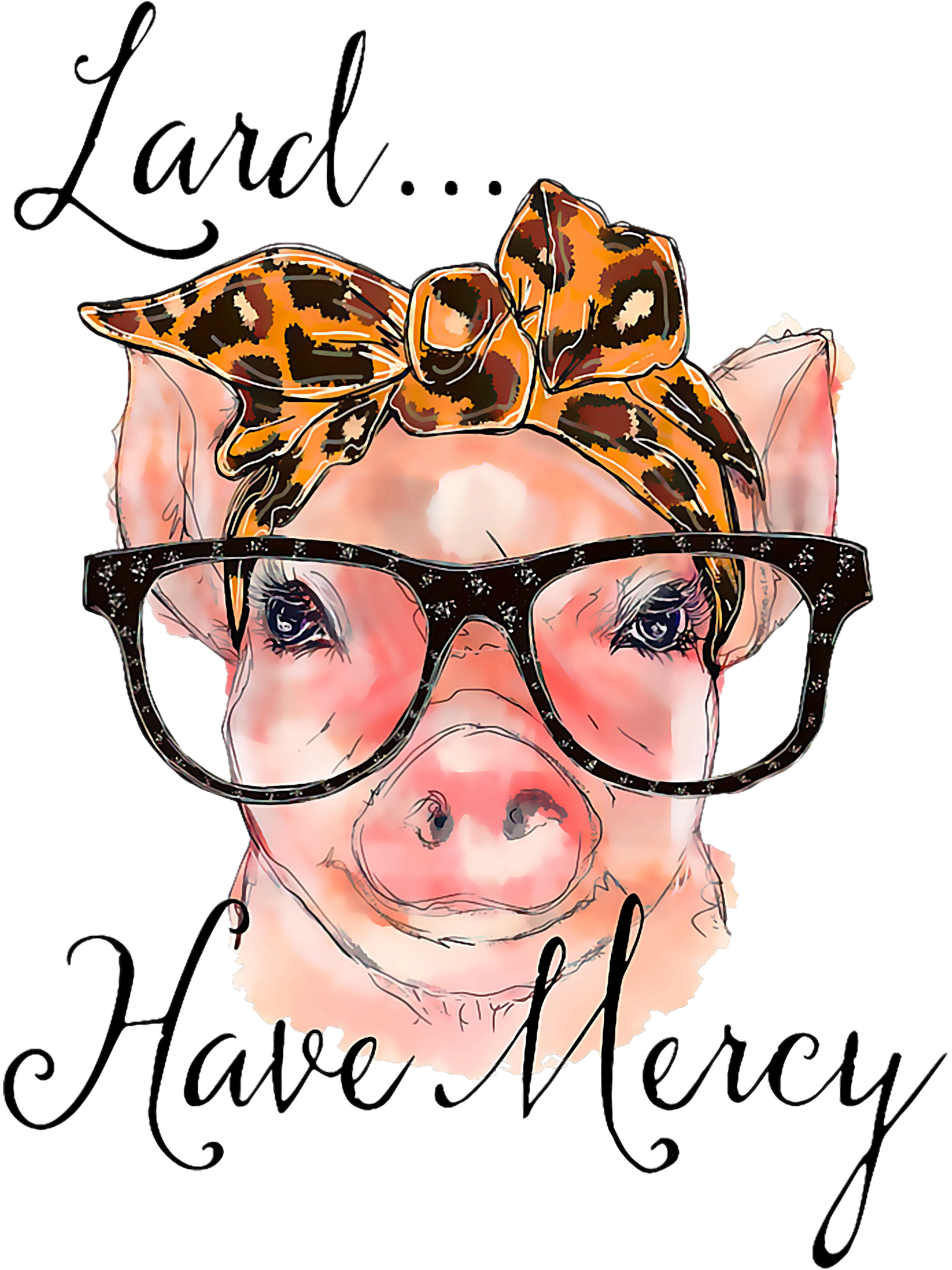 Lard Have Mercy Pig Lover Pig Mom Leopard Headband Farm Girl | Inspire ...