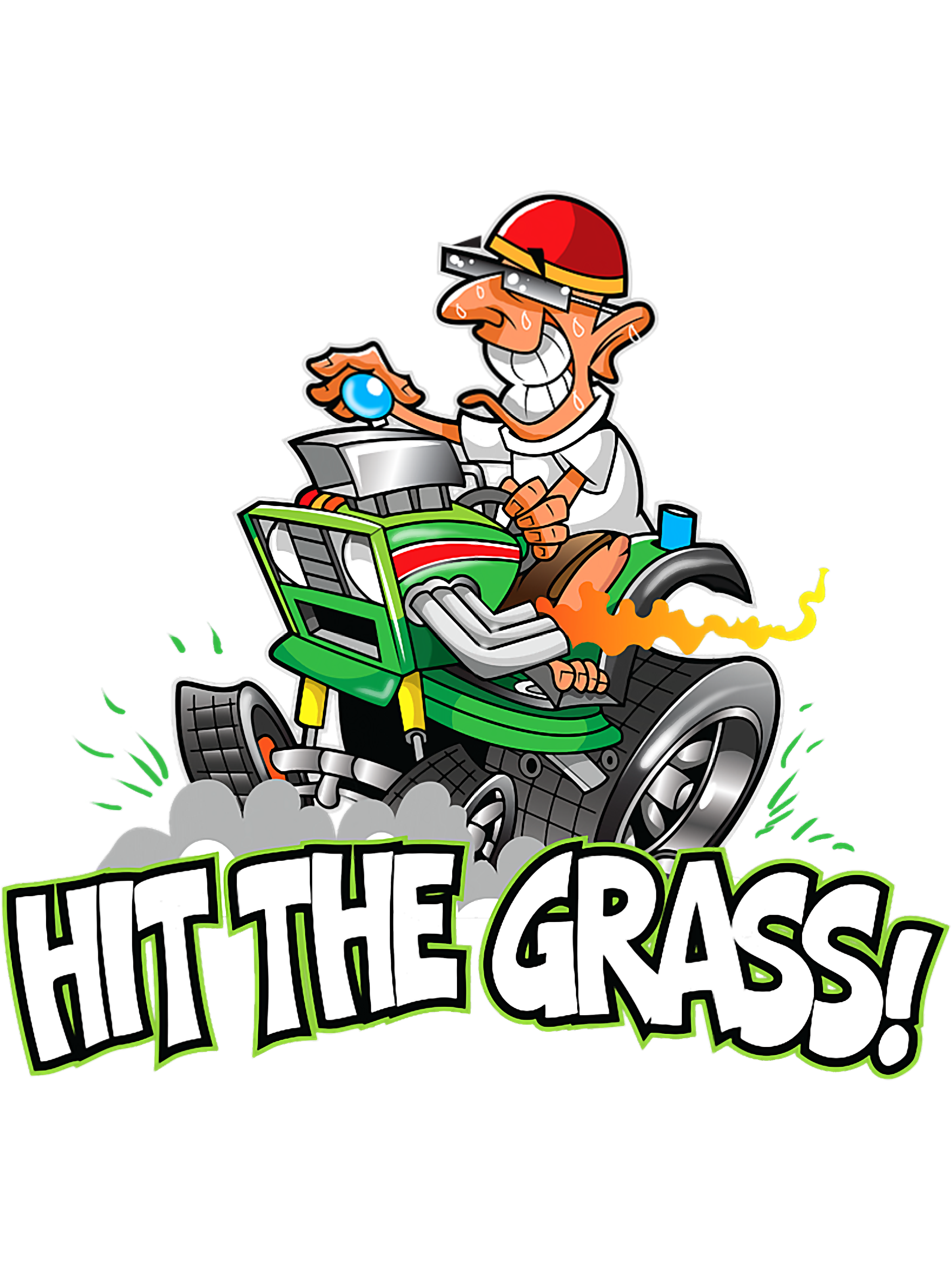 Lawn Mowing Lawn Tractor Hit The Grass Funny Riding Mower | Inspire Uplift