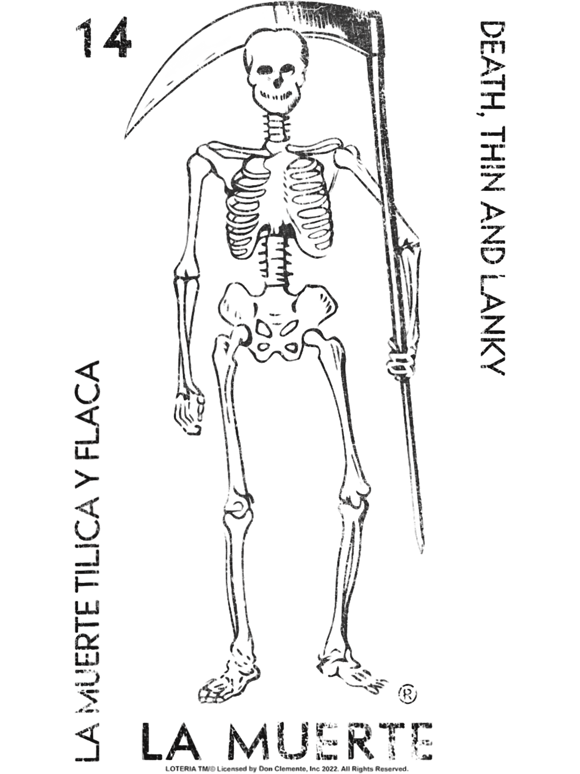 Loteria La Muerte Skeleton Tarot Card Poster | Inspire Uplift