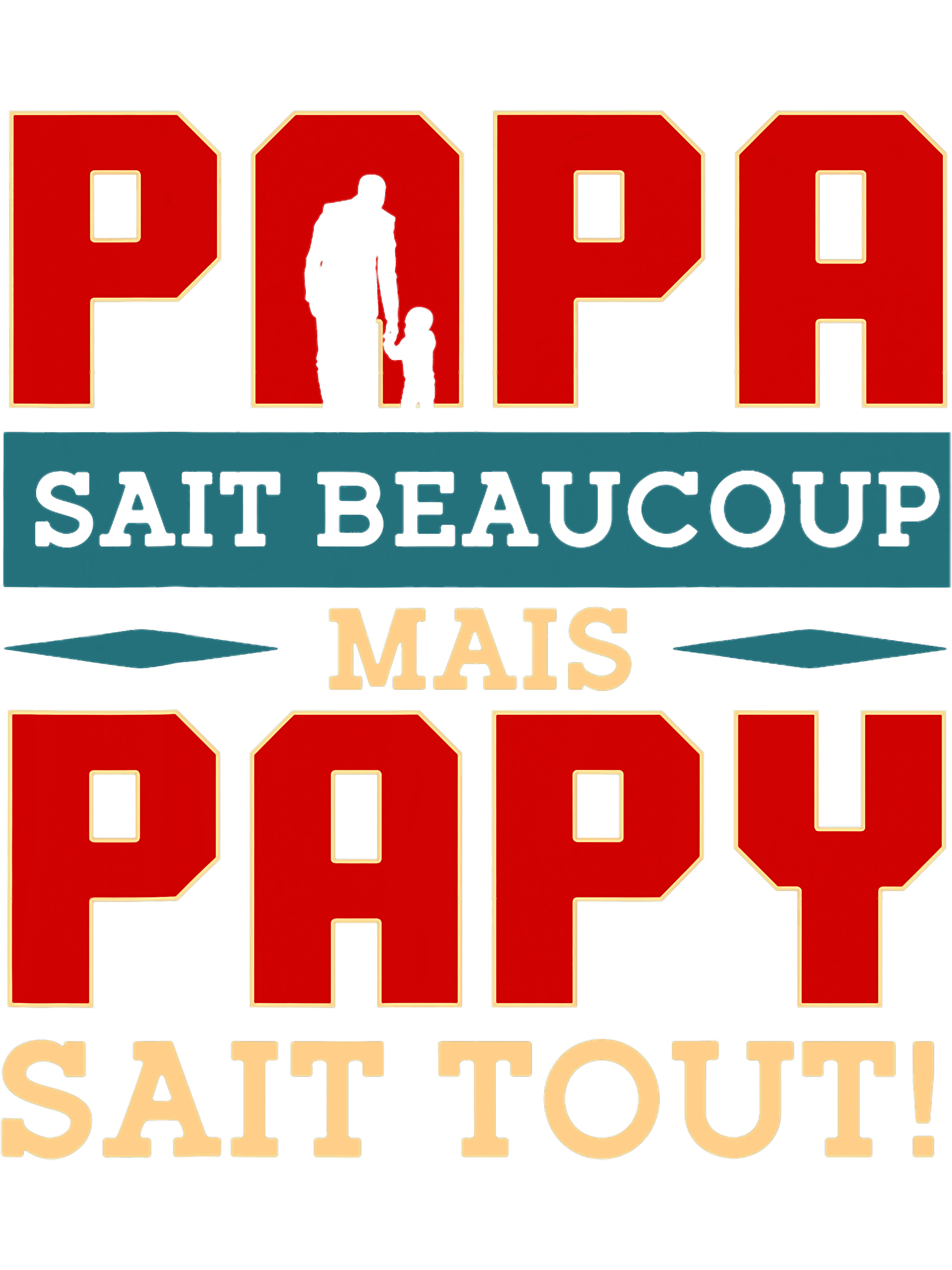 Papy know much but Papy know everything 2Fathers Day Grandad | Inspire ...