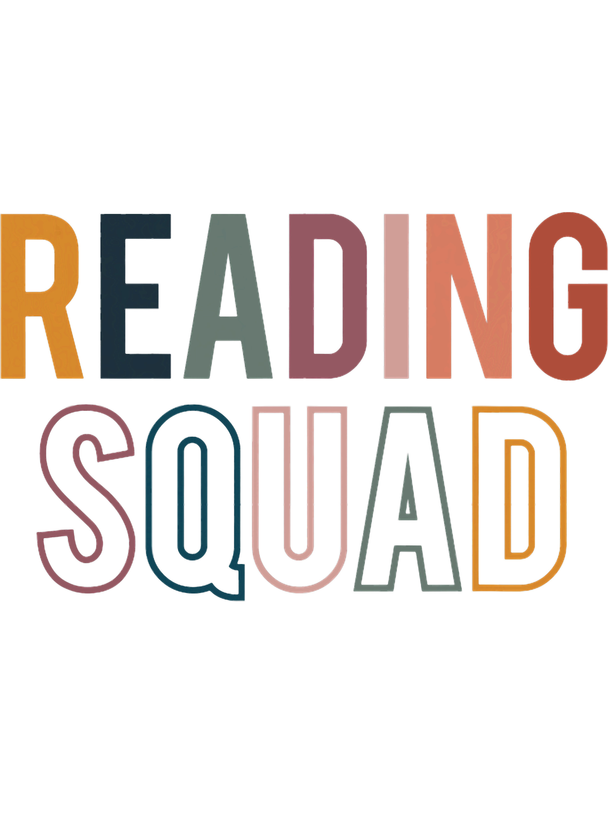 Reading Squad 2School Librarian Book Lover Colorful, Png, Pn | Inspire ...
