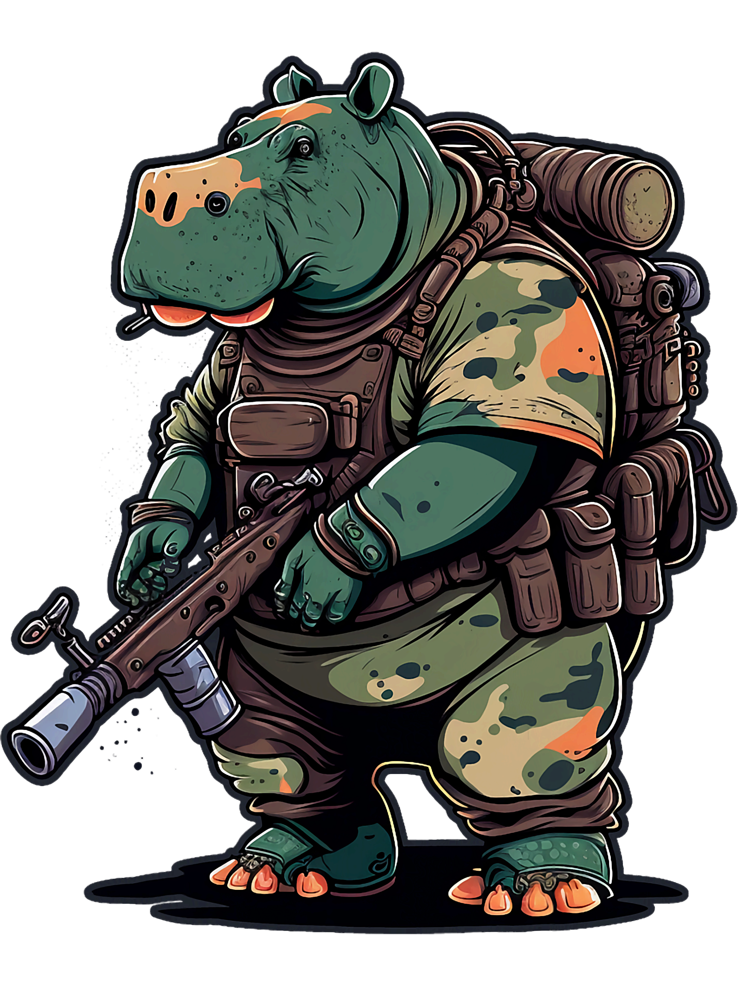 Soldier Hippo Army Military Hippopotamus, Png, Png For Shirt | Inspire ...