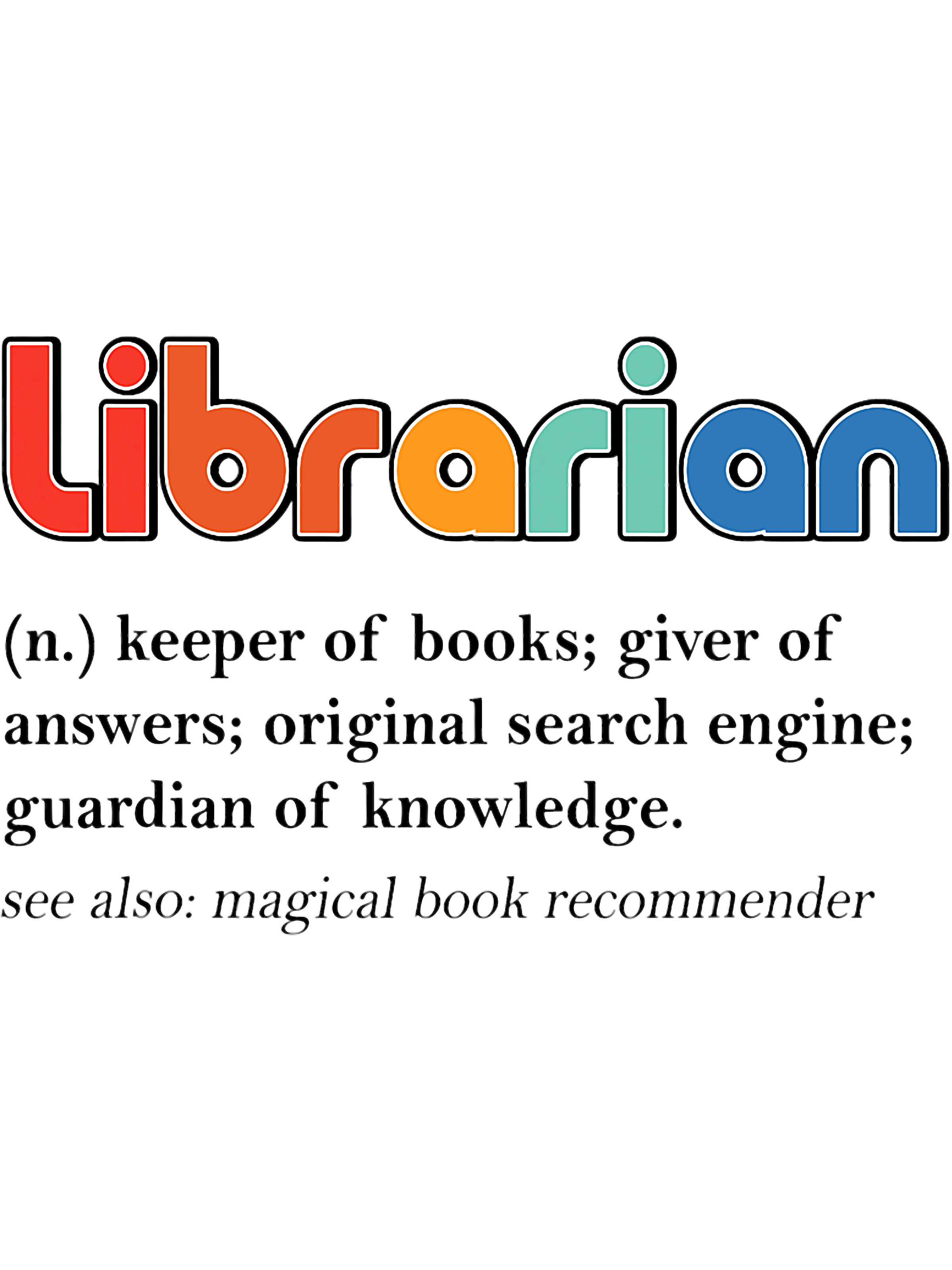 Vintage Librarian Definition Keeper of Books Back to School, | Inspire ...