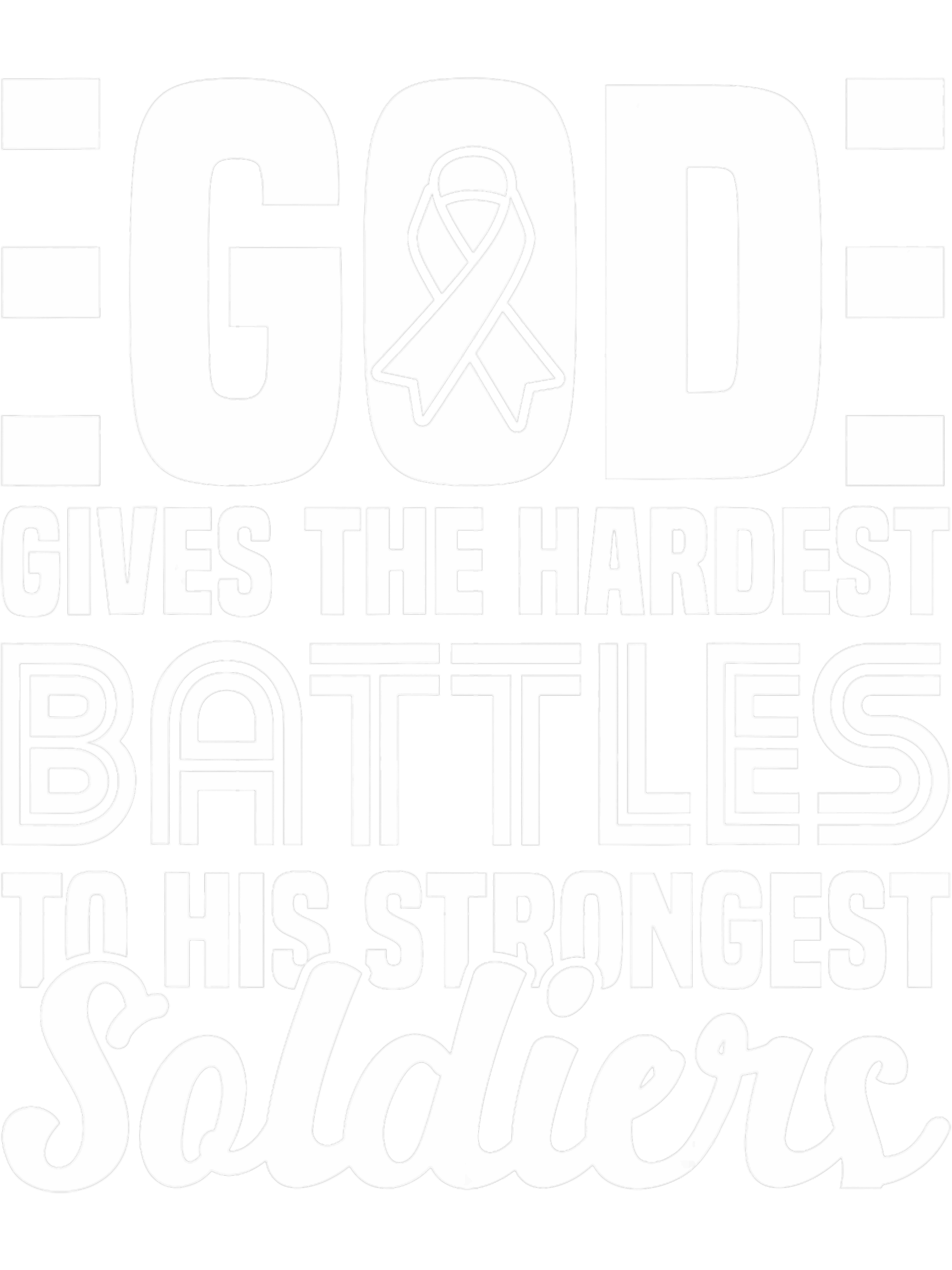 White Ribbon Strongest Soldier Fighter Warrior Lung Cancer, | Inspire ...