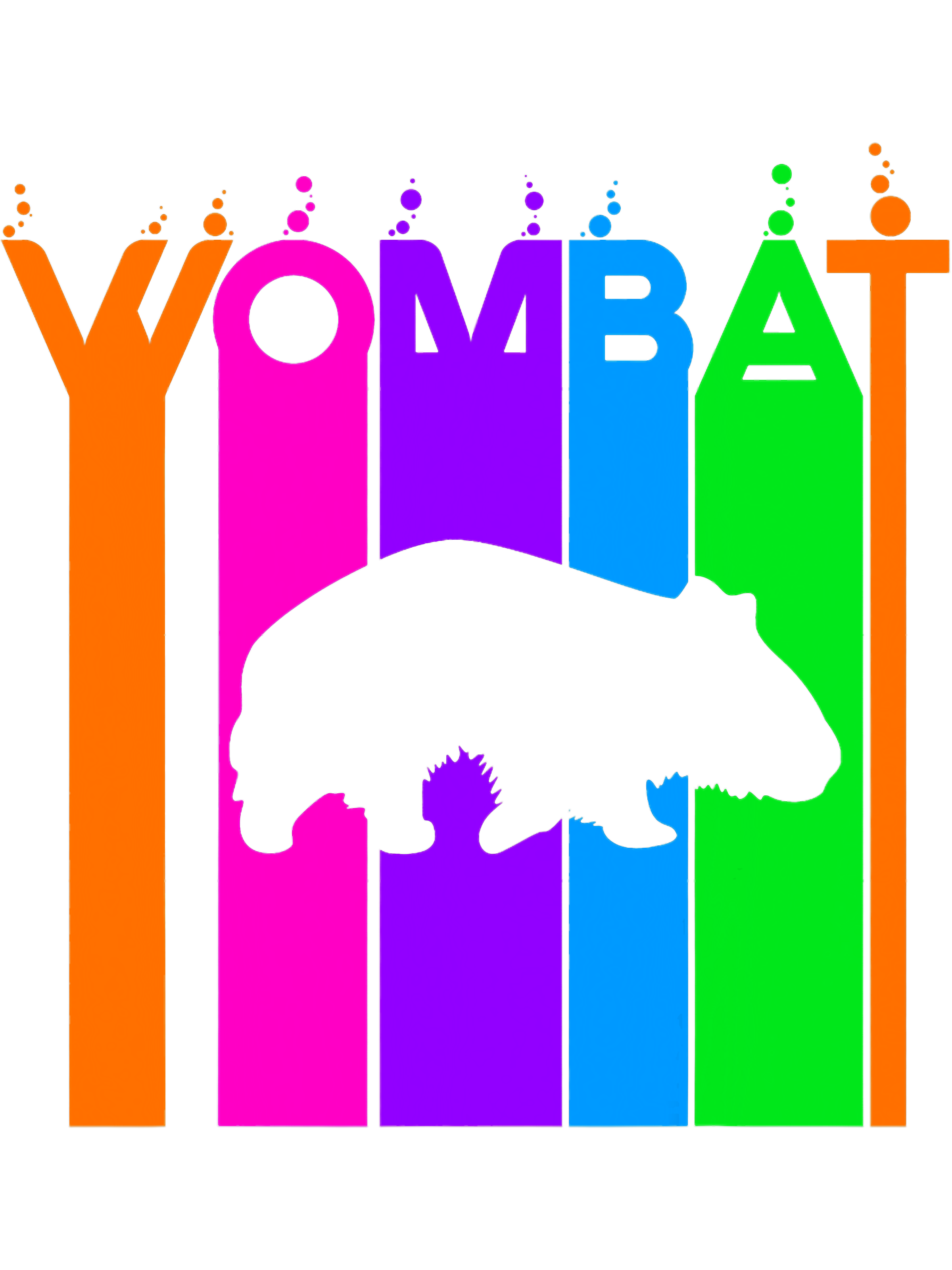 Wombat Animal Rainbow Bubble with Silhouette, Png, Png For S | Inspire ...