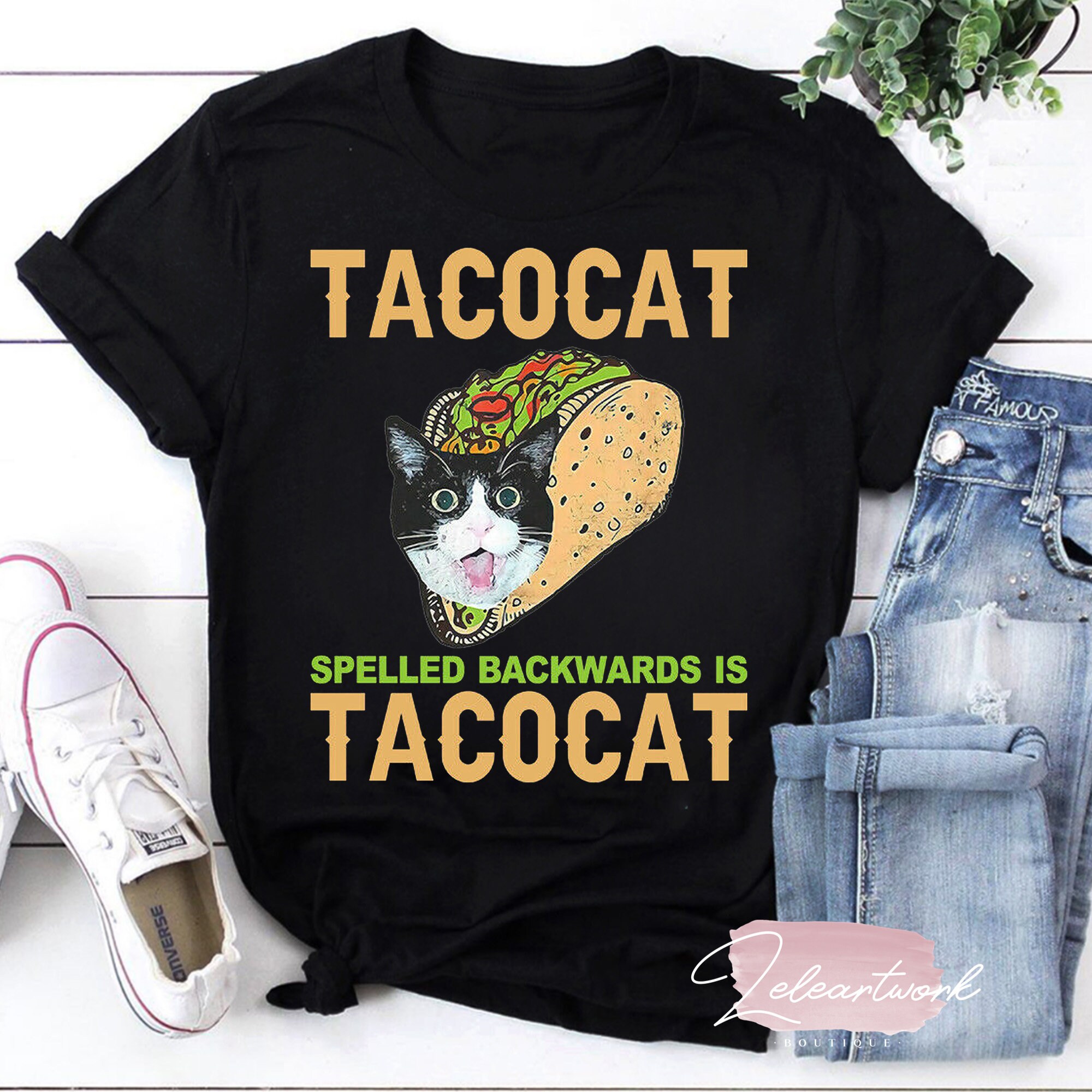 Food Tacocat Spelled Backwards Is Tacocat Funny Cat Lovers G - Inspire ...