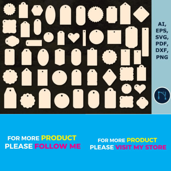 Laser Cut Price Tag/label SVG Bundle - Inspire Uplift