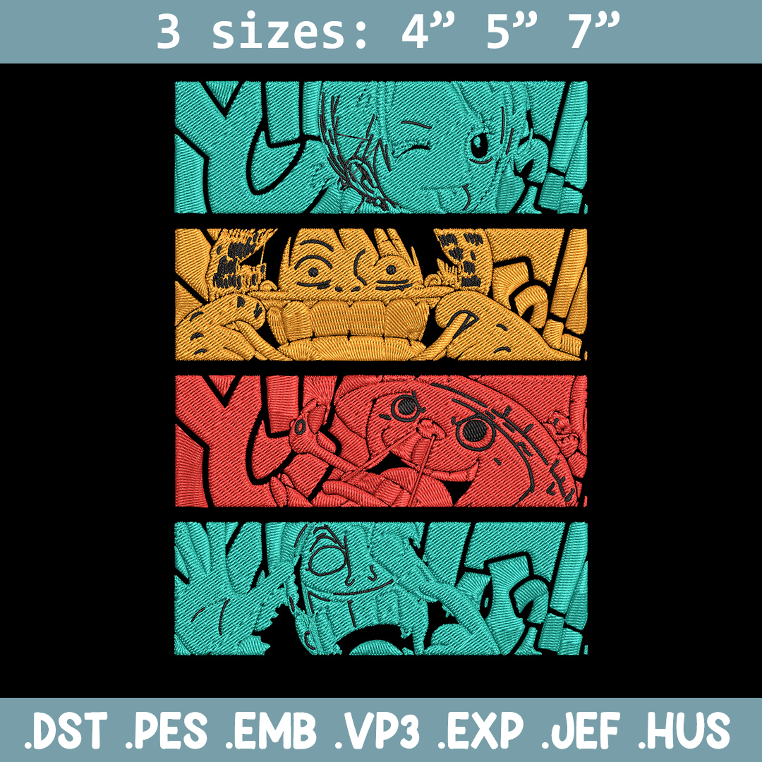 Luffy friends Embroidery Design,One piece Embroidery, Embroi | Inspire ...