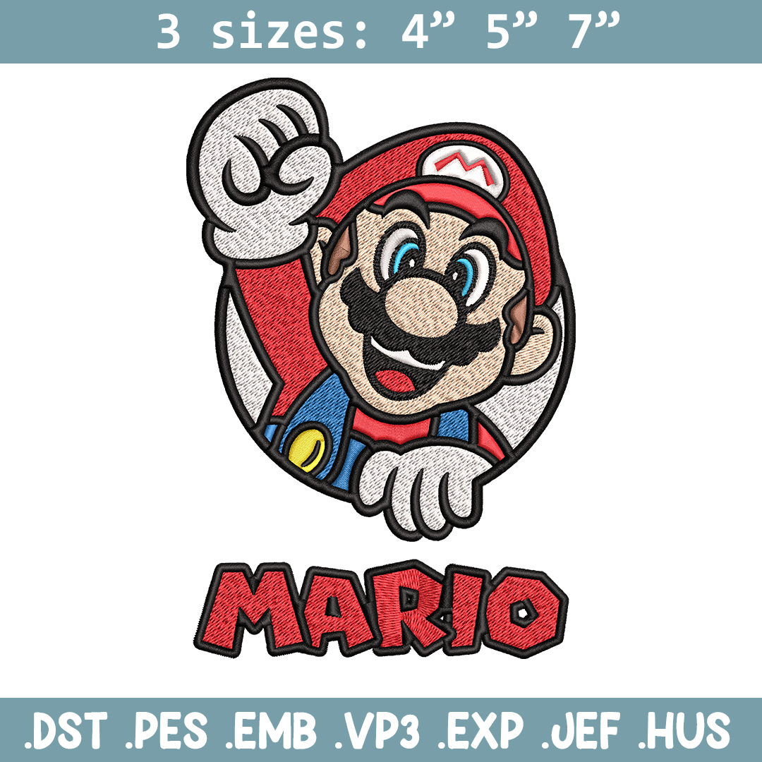 Mario Embroidery design, The Super Mario Bros Embroidery, Em | Inspire ...