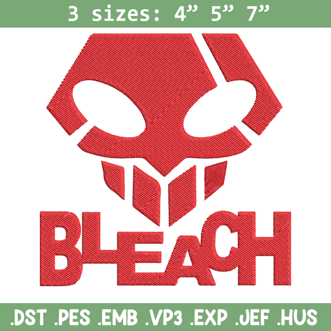 Bleach logo Embroidery Design, Bleach Embroidery, Embroidery | Inspire ...