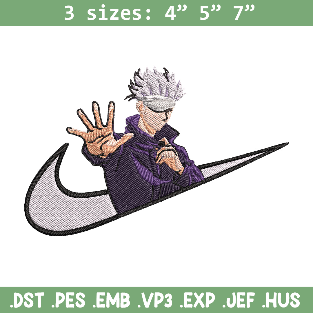 Gojo x nike Embroidery Design, Jujutsu Embroidery, Embroider | Inspire ...