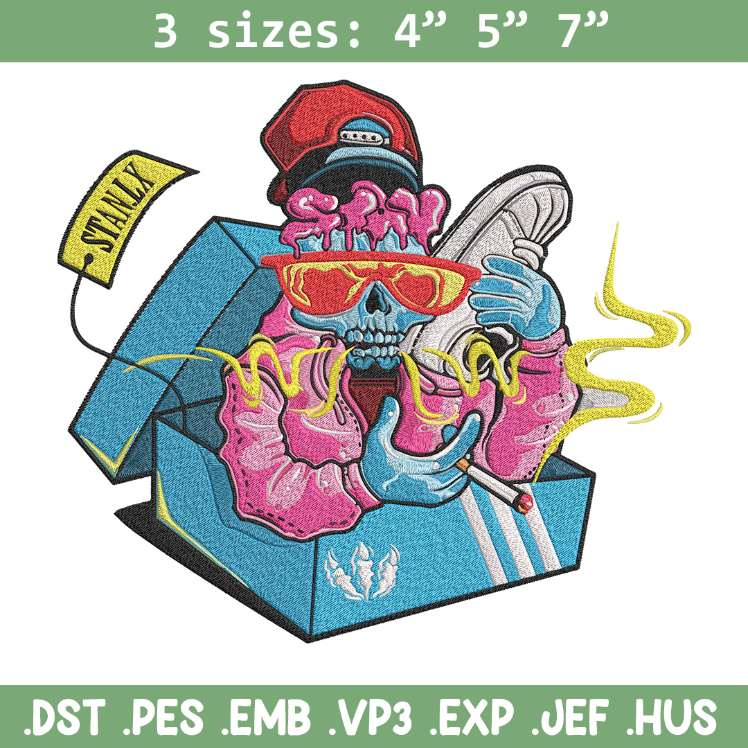 Graffiti skull Embroidery Design, Graffiti Embroidery, Embro | Inspire ...