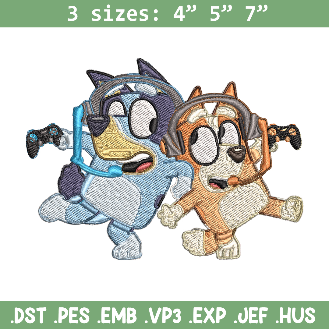 Bluey bingo headphones Embroidery, Bluey Embroidery, Embroid | Inspire ...
